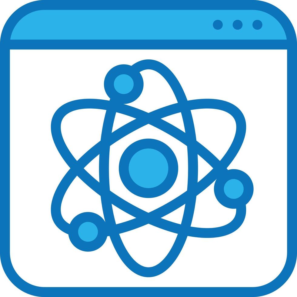 dynamic website science software development - blue icon 14236601 ...