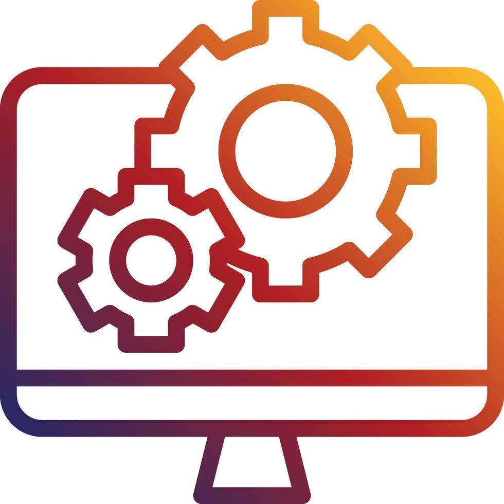 development gear structure computer online - gradient icon 14236706 ...
