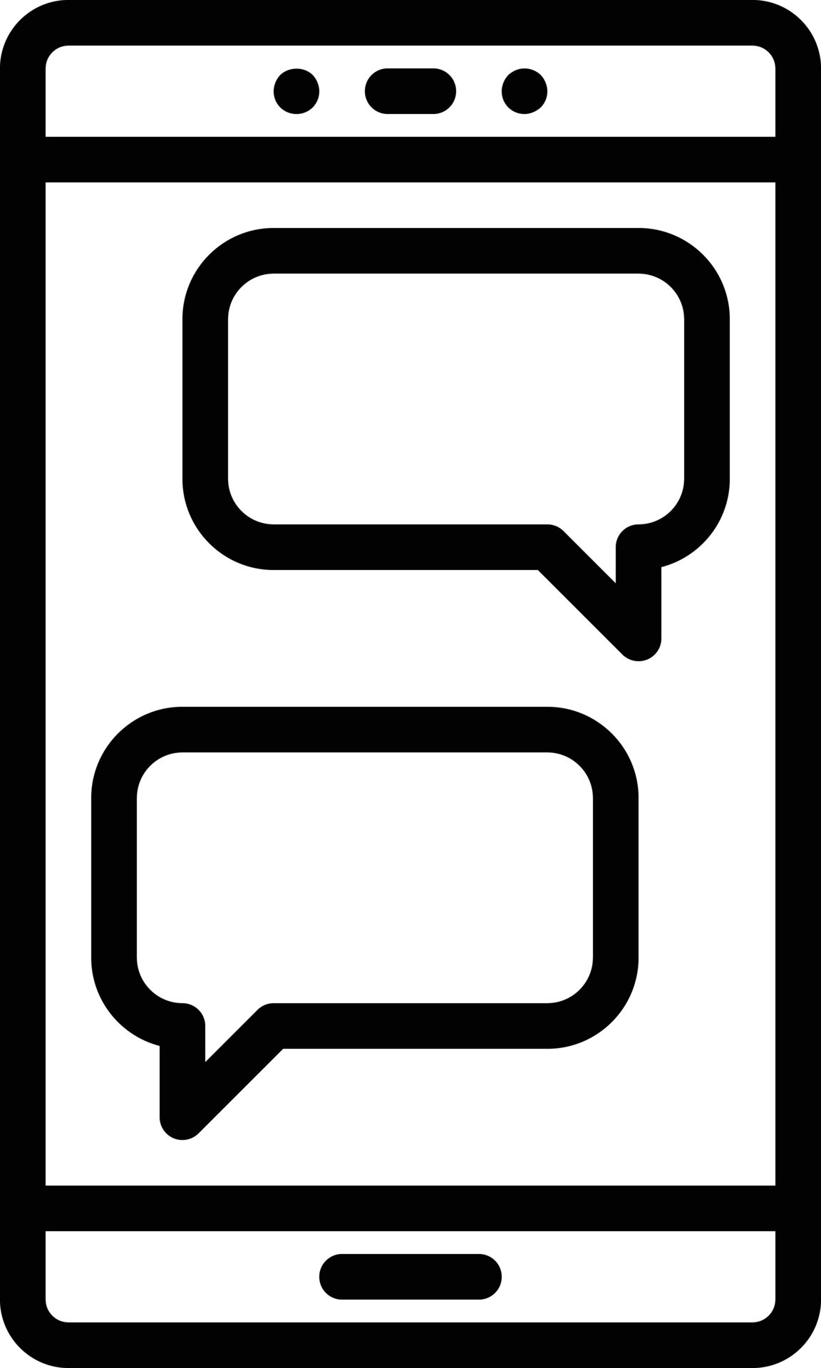 Mobile Messaging Messenger Social Multimedia Outline Icon 14236802 Vector Art At Vecteezy