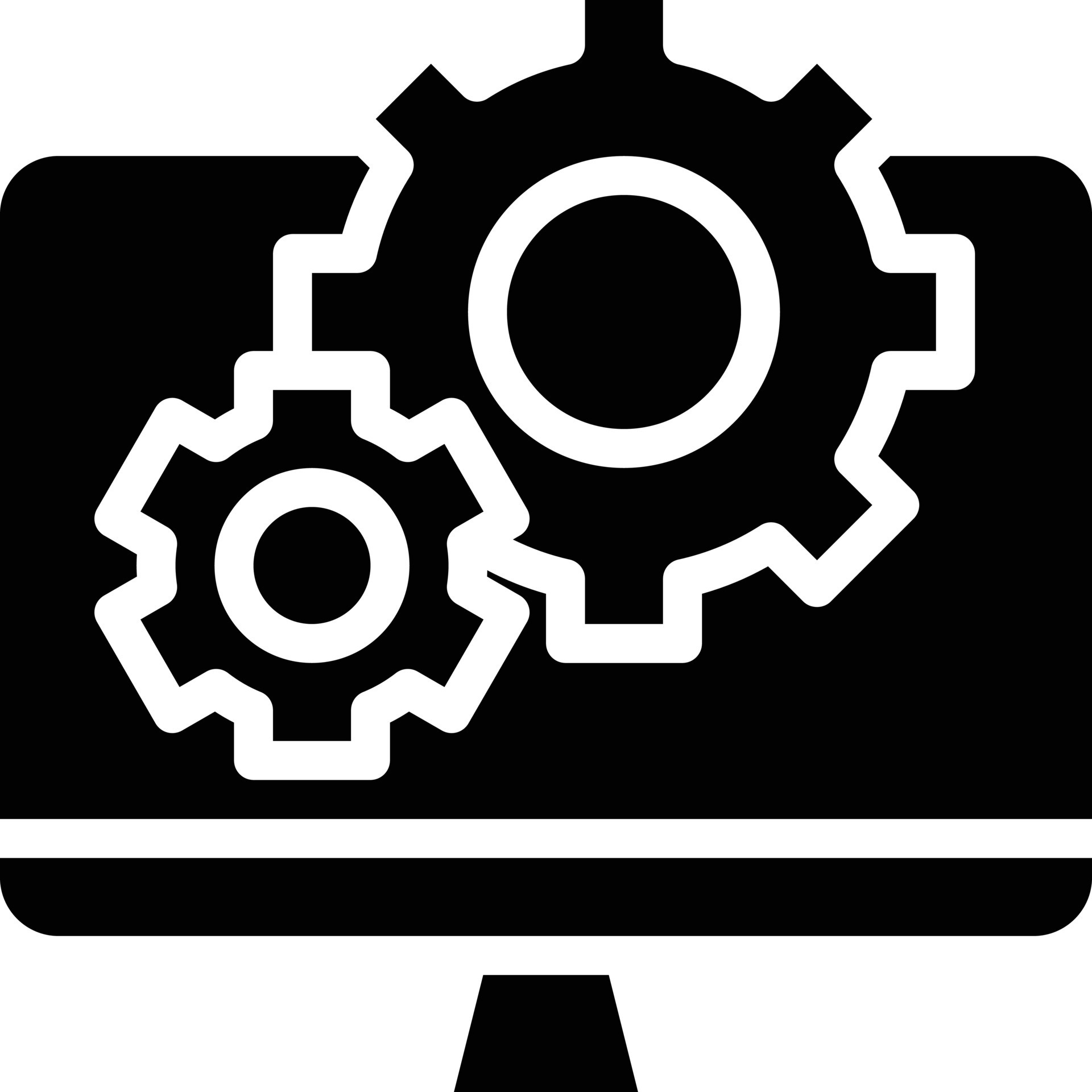 development gear structure computer online - solid icon 14237299 Vector ...