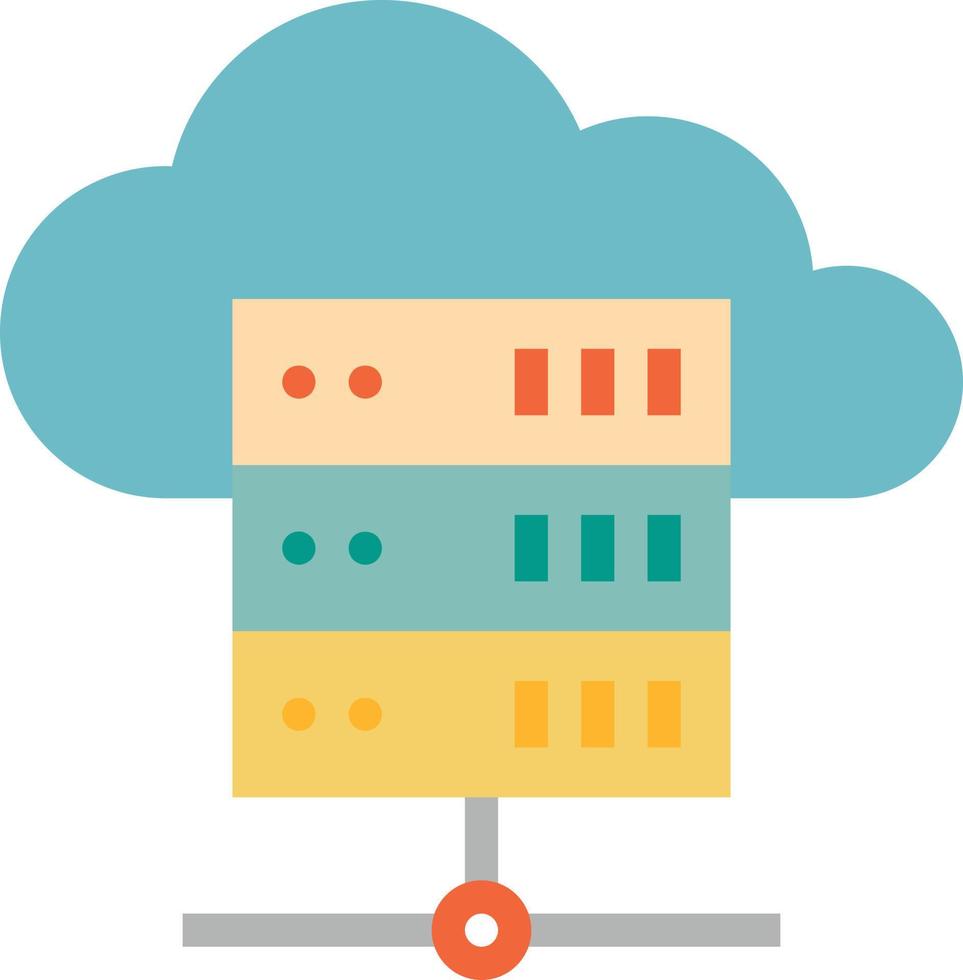 server website cloud software development - flat icon 14237361 Vector ...