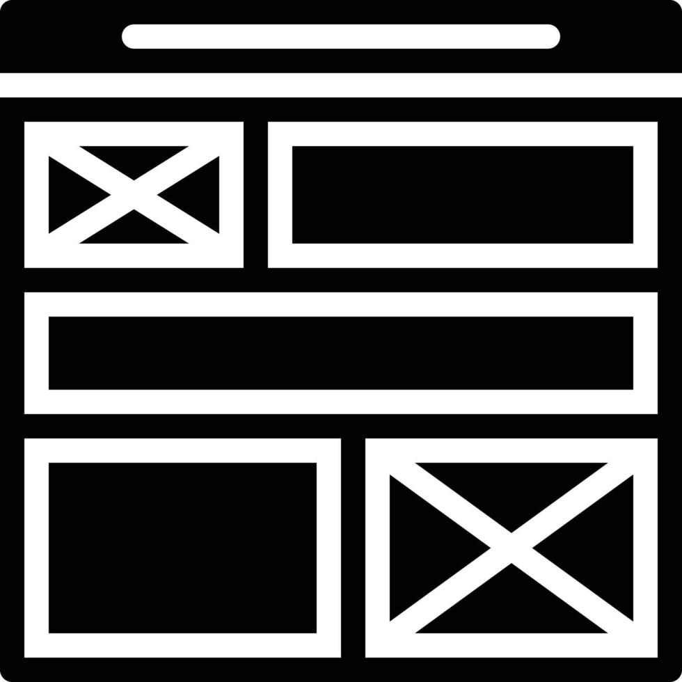 wireframe structure mockup software development - solid icon 14237387 ...