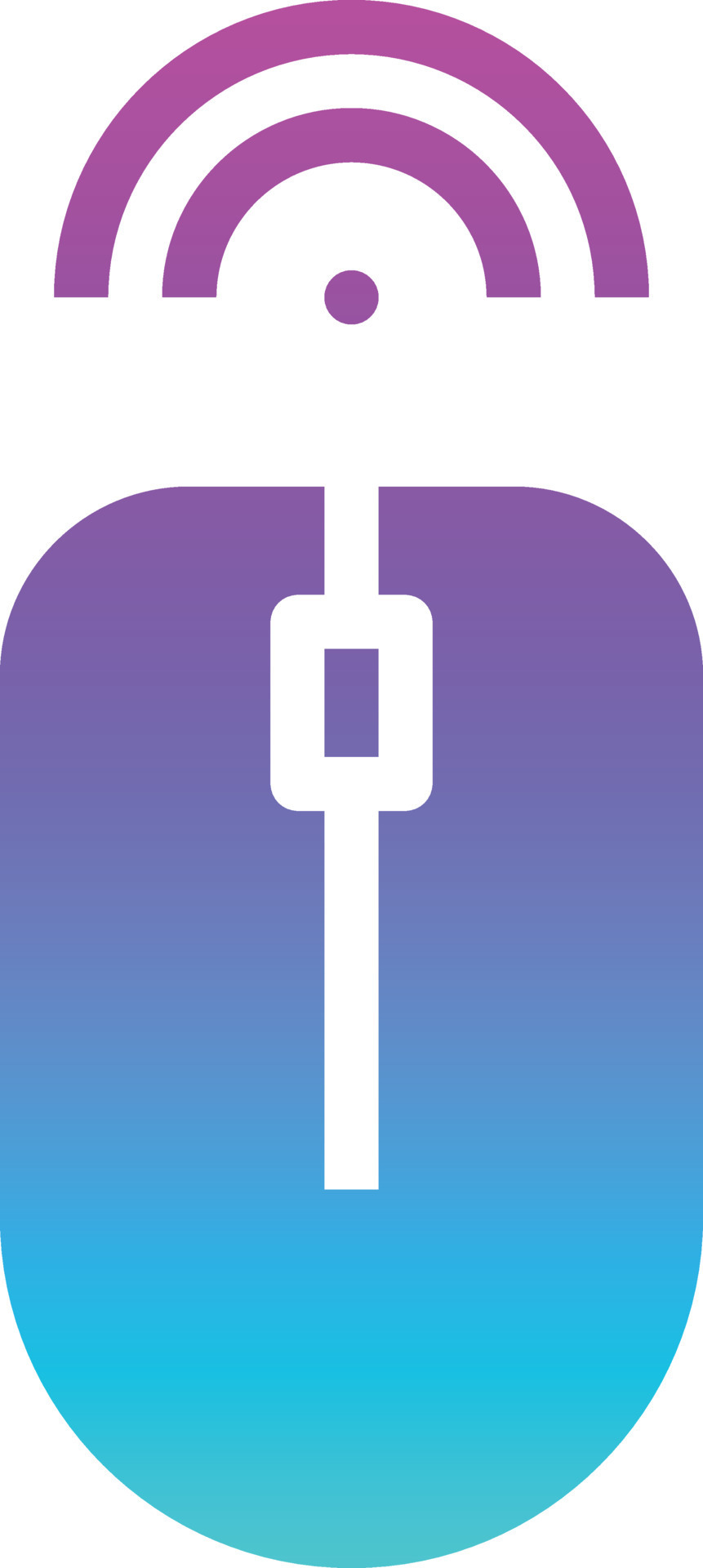 mouse wireless bluetooth device multimedia - gradient solid icon ...