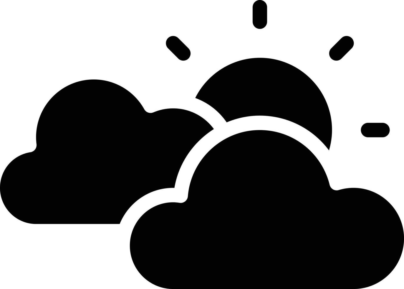 partly cloudy mostly sky cloud - solid icon 14237450 Vector Art at Vecteezy