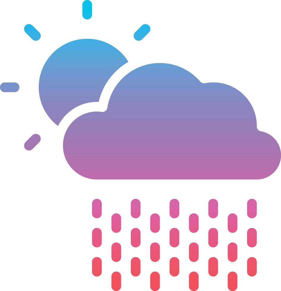 sun rain raining falling - gradient solid icon 14237505 Vector Art at Vecteezy