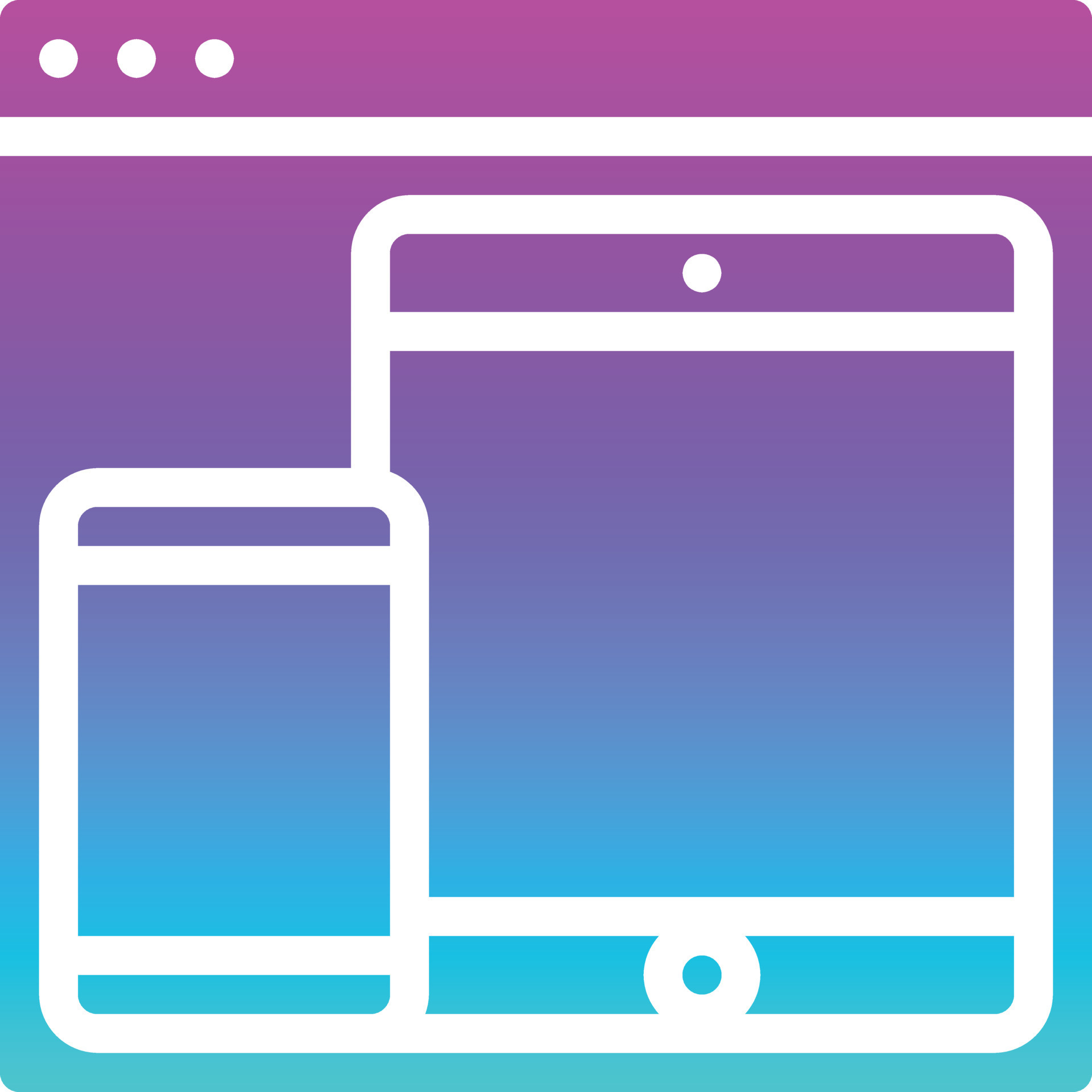 platform cross multiple software development - gradient solid icon ...