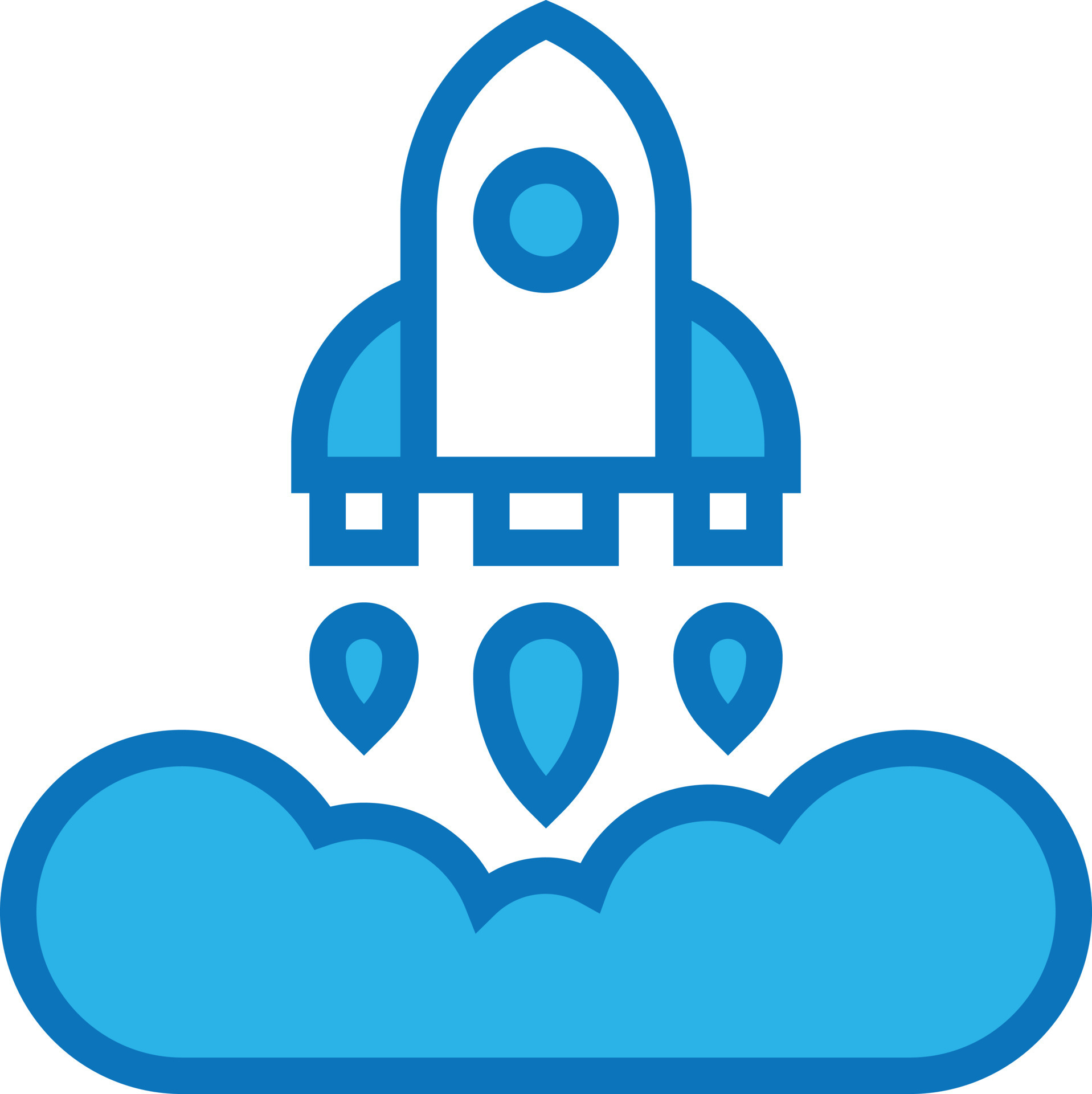 launch startup deployment software development - blue icon 14237795 ...