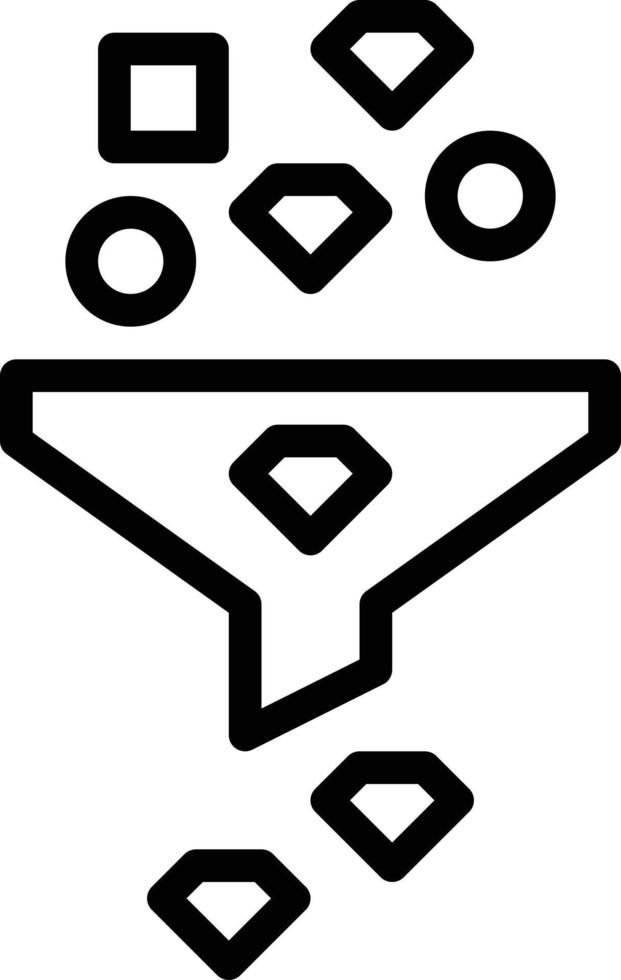data filter diamond specific select - outline icon 14237806 Vector Art ...