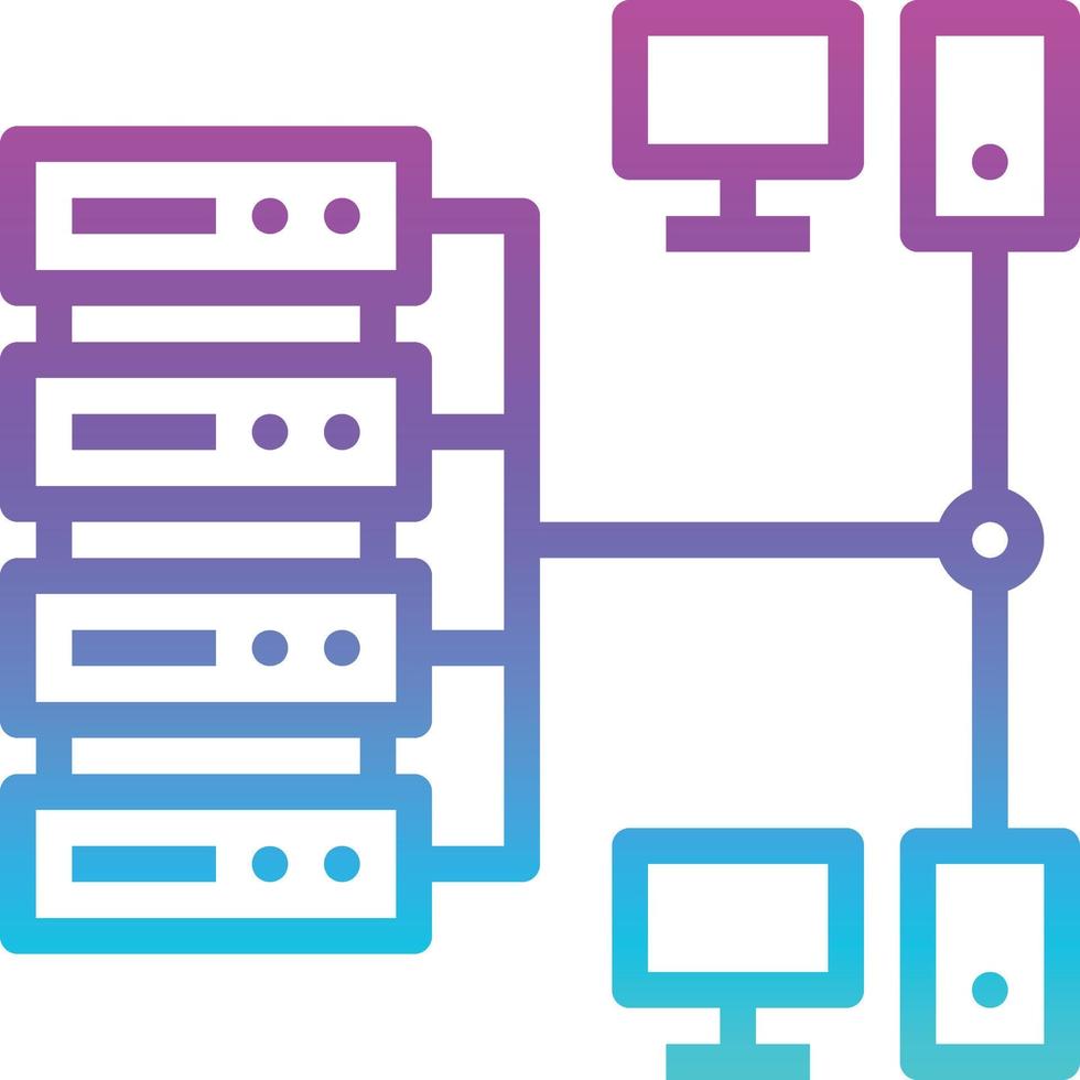 file server computer network data multimedia - gradient icon 14238050 Vector Art at Vecteezy