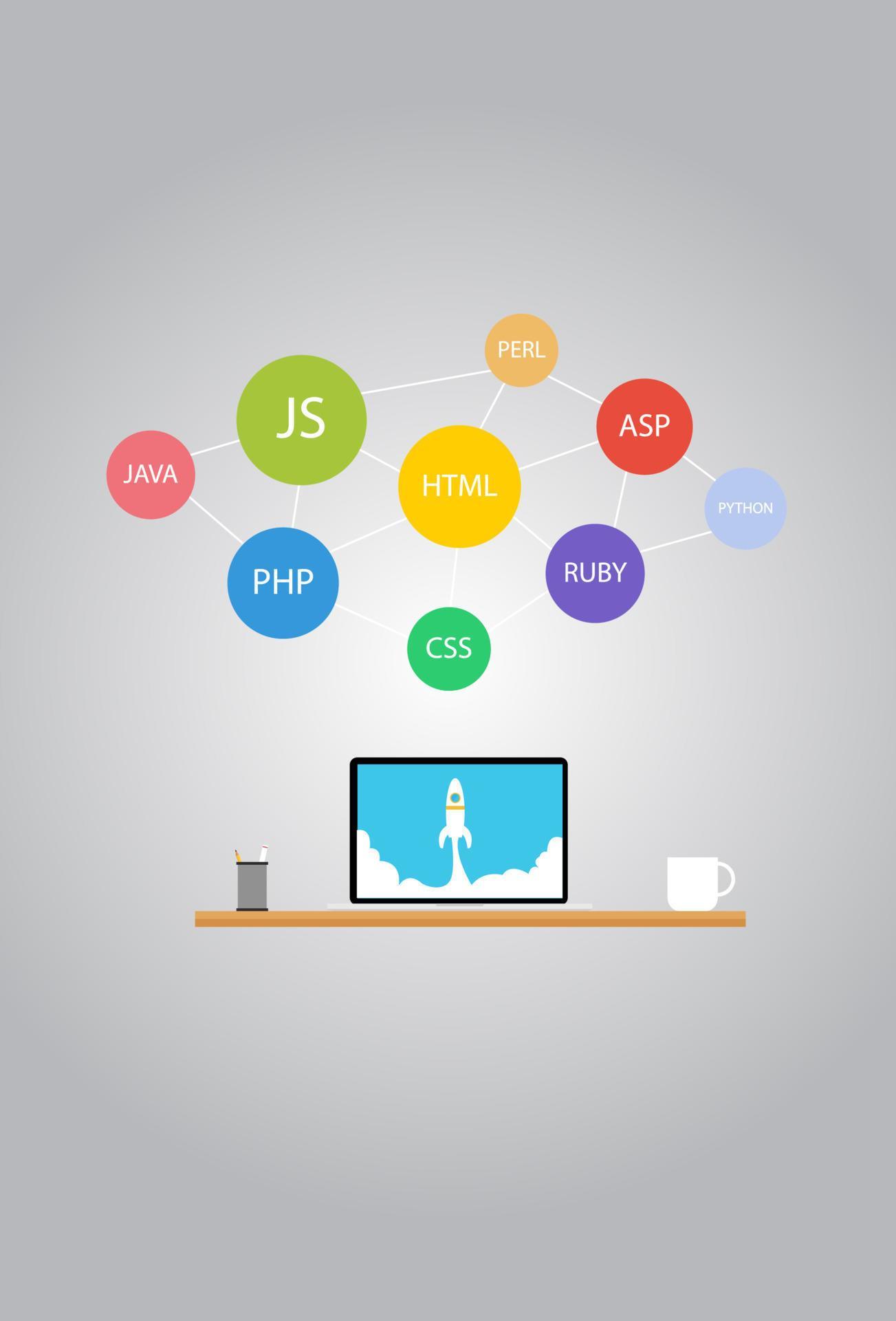 web developer things 14242439 Vector Art at Vecteezy