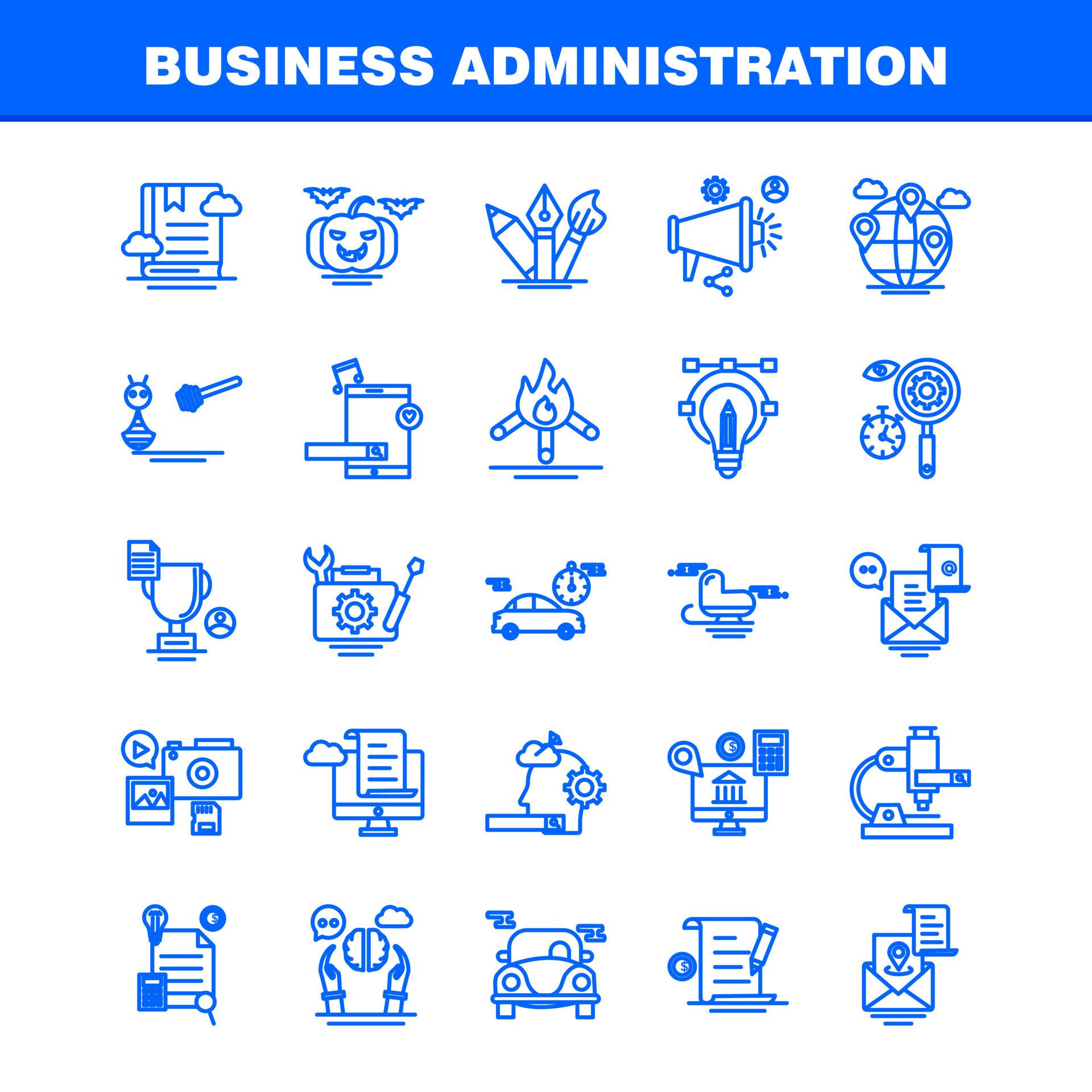 Business Concepts Line Icons Set For Infographics Mobile Uxui Kit And