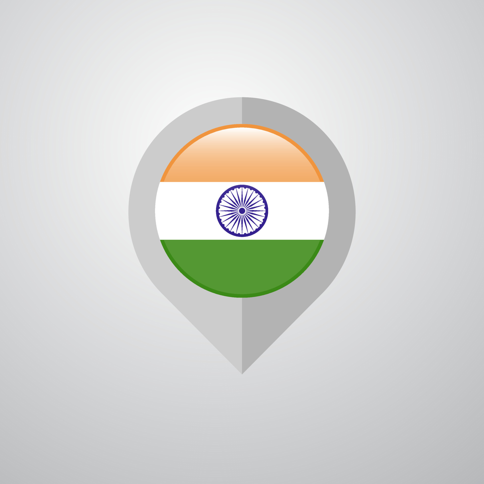 Map Navigation pointer with India flag design vector 14242572 Vector Art at Vecteezy