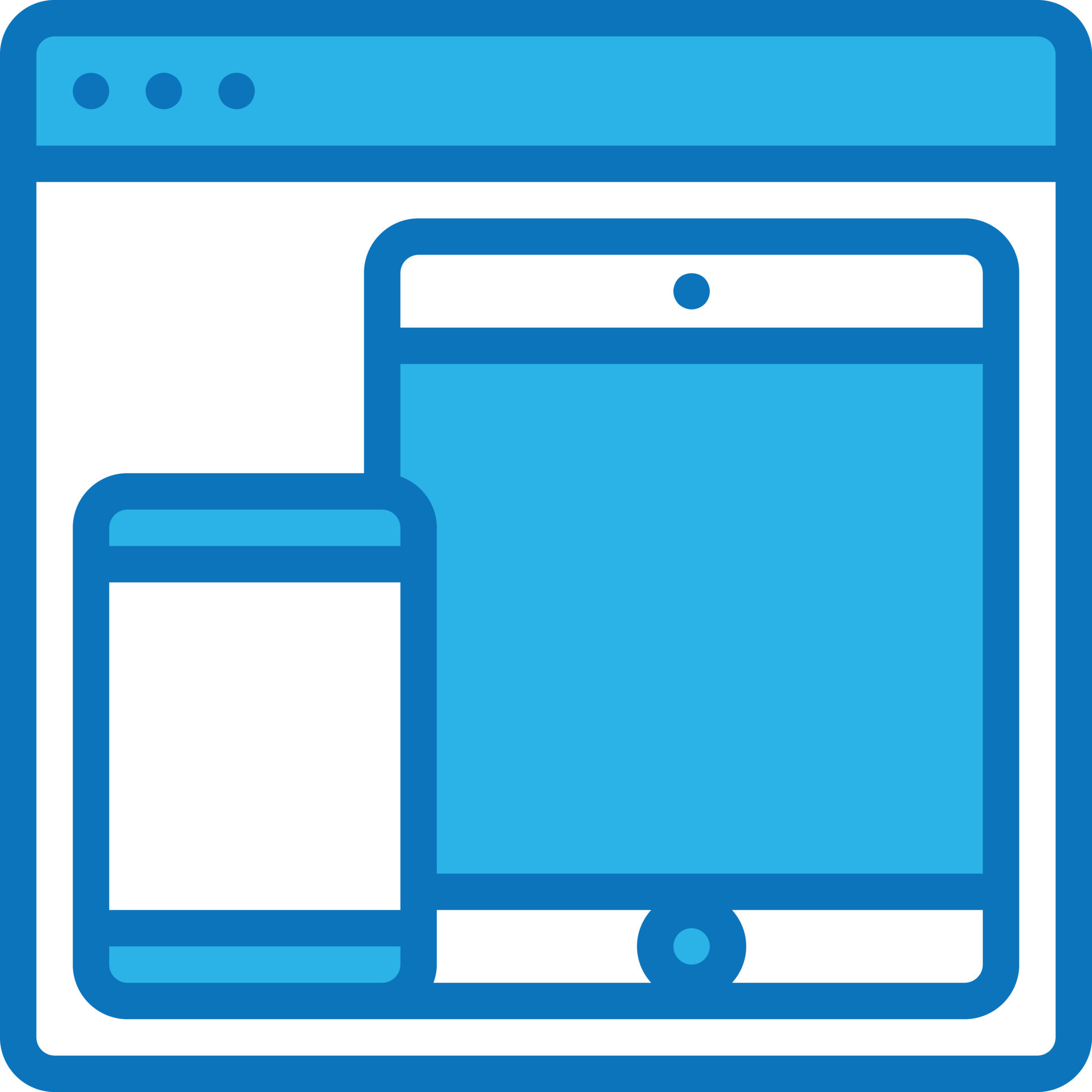 platform cross multiple software development - blue icon 14243406 ...