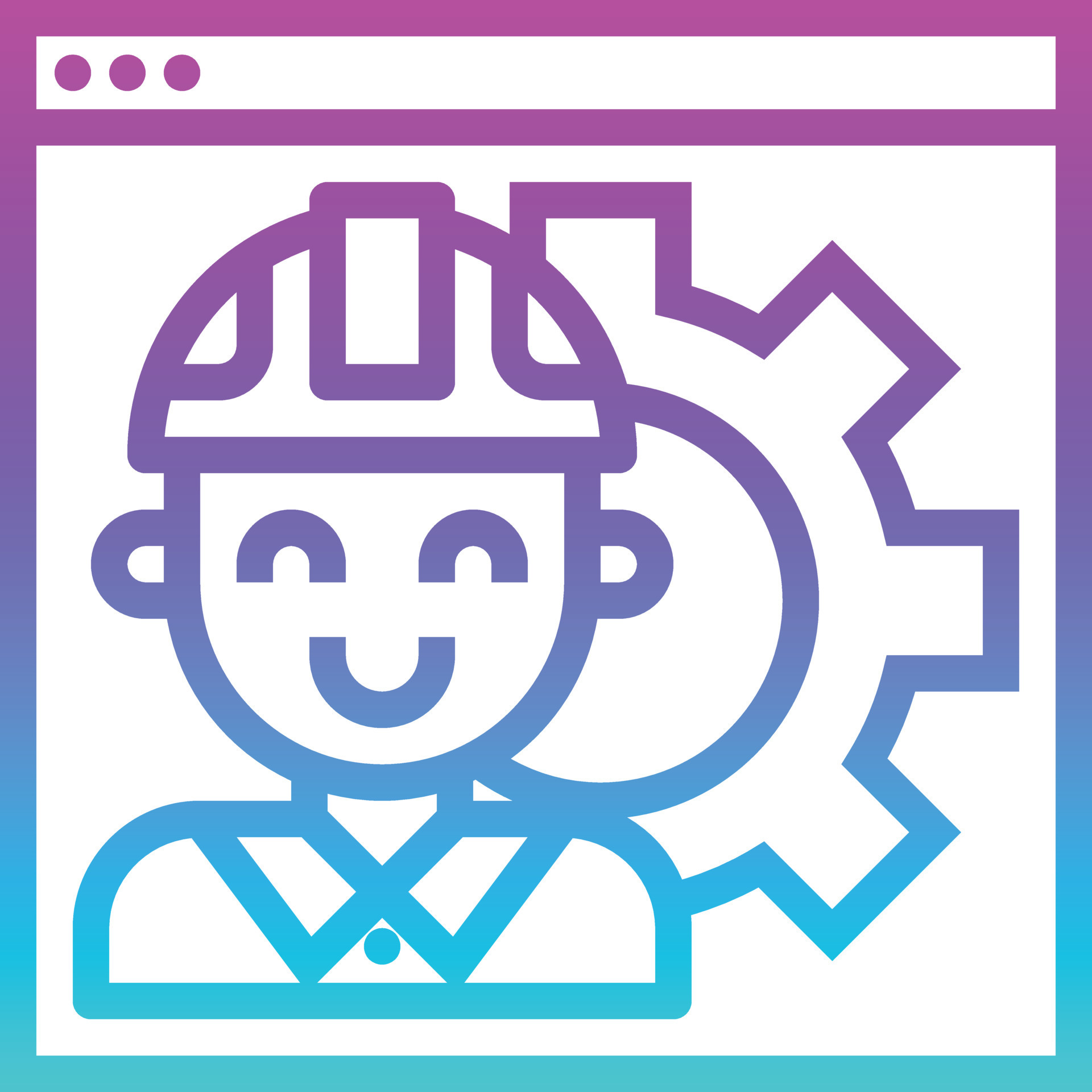 engineering support website software development - gradient icon ...