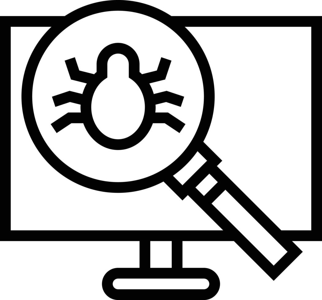 bug scan problem software development - outline icon 14243918 Vector ...