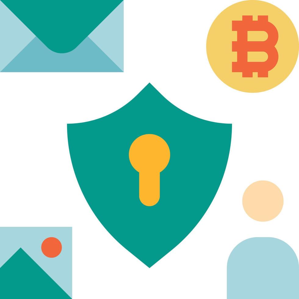 encryption data protected software development - flat icon 14244665 ...