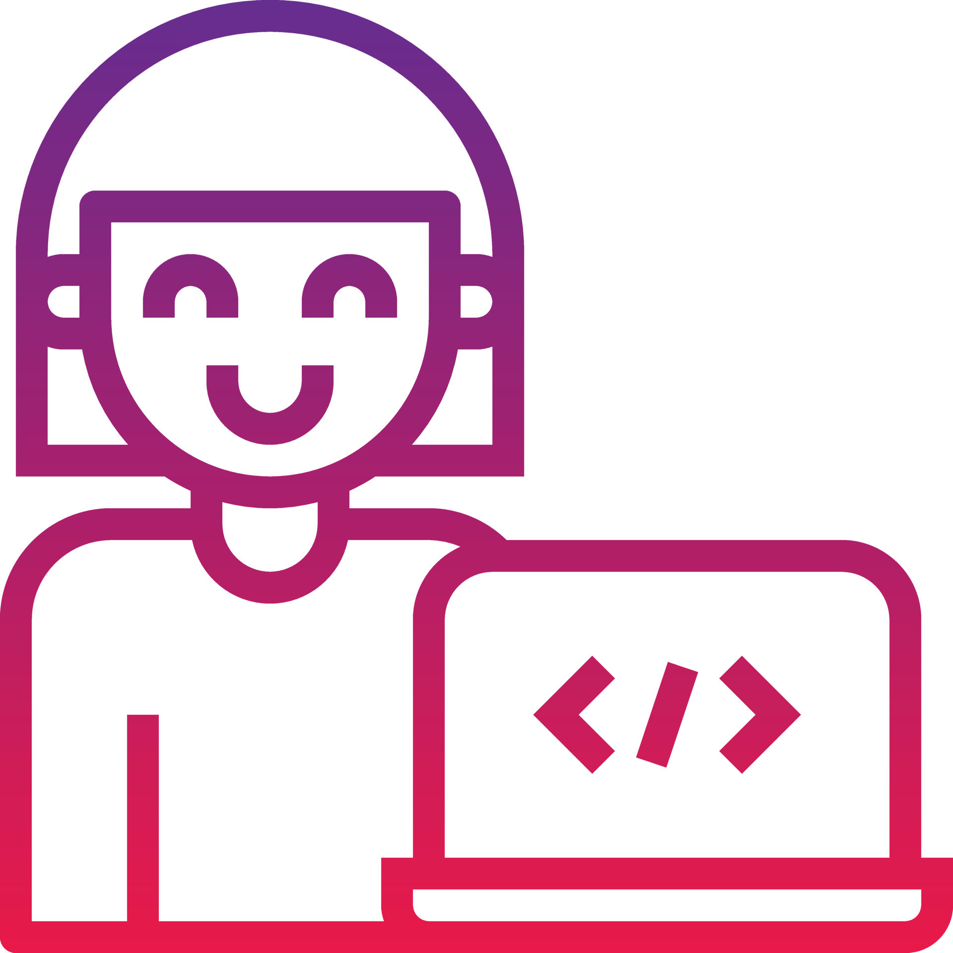 Developer Coding Programmer Software Development Gradient Icon 14244683 Vector Art At Vecteezy