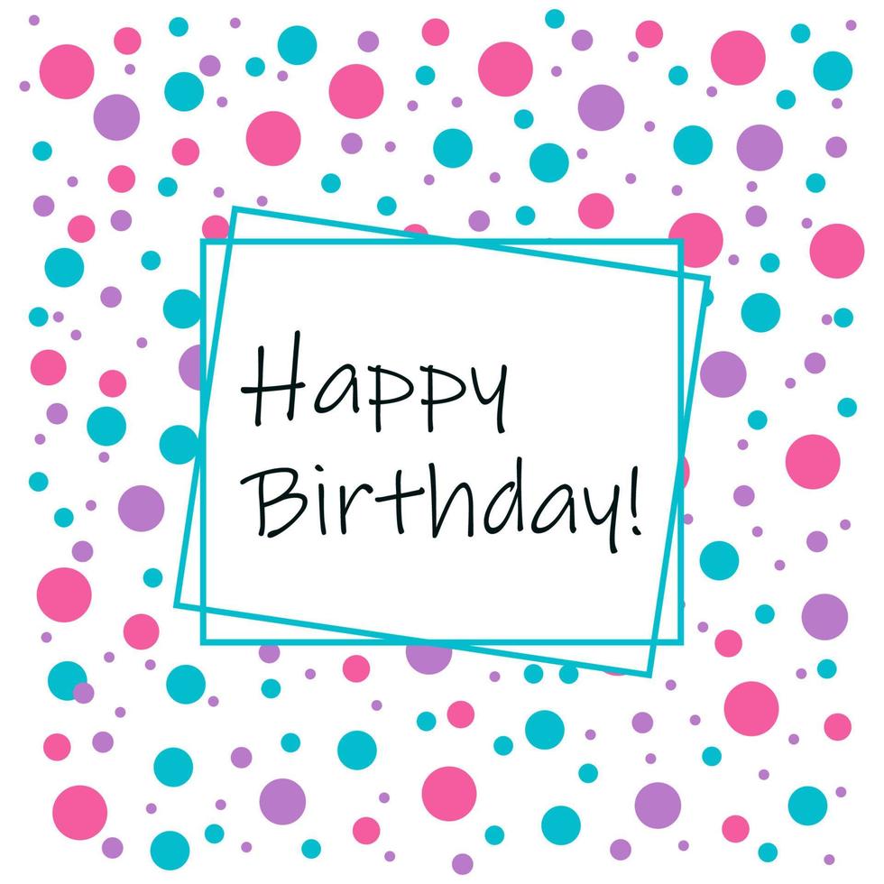 Happy Birthday Greeting Card And Party Invitation Templates With