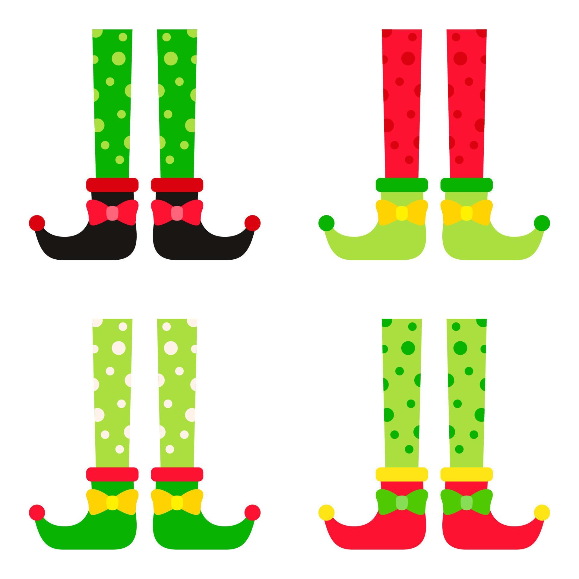 Set Of Elf Feet In Flat Style Isolated 14248831 Vector Art At Vecteezy