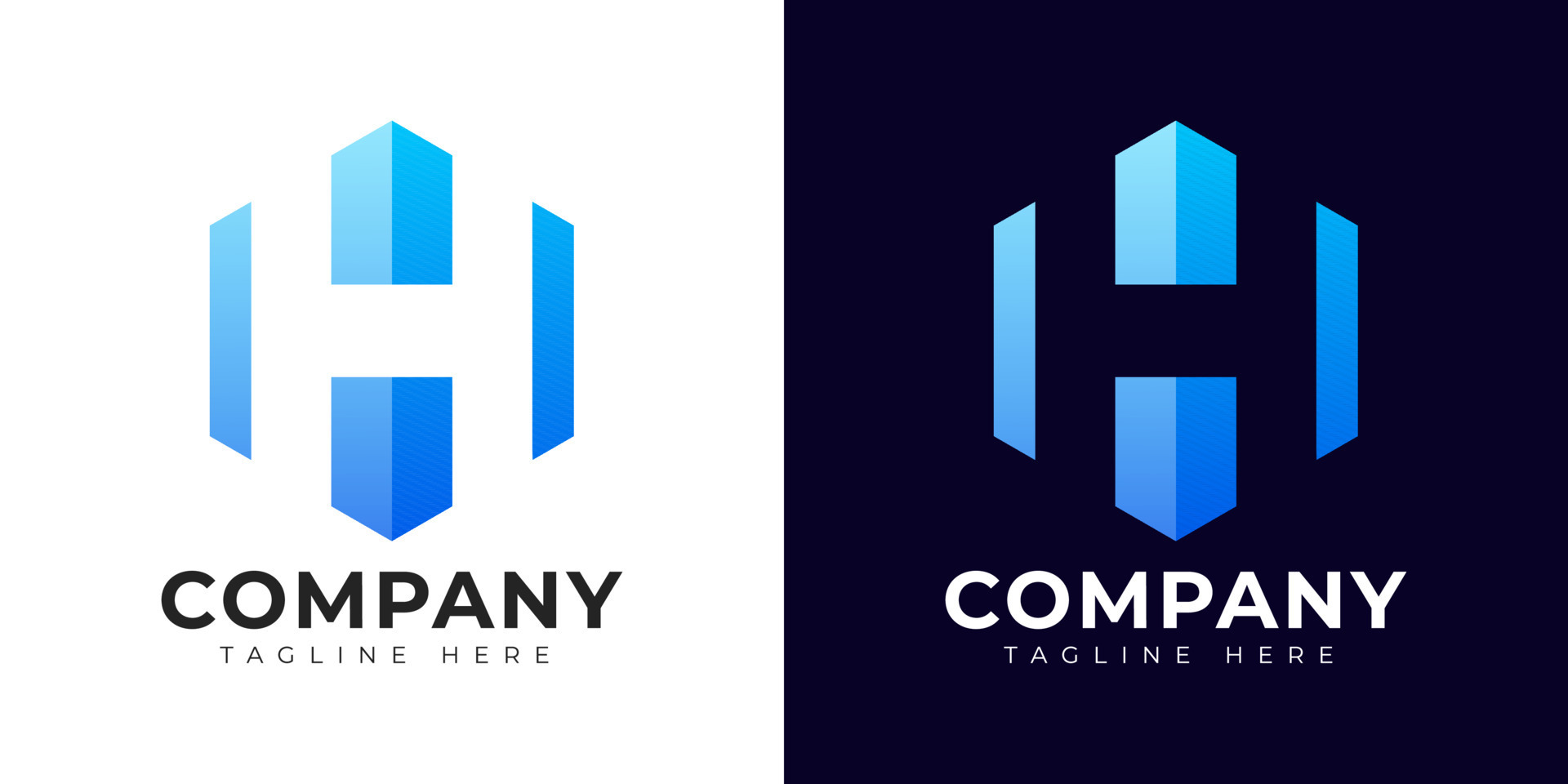 Modern Gradient Style Letter H Logo Template H Letter Design Vector With Colorful Creative