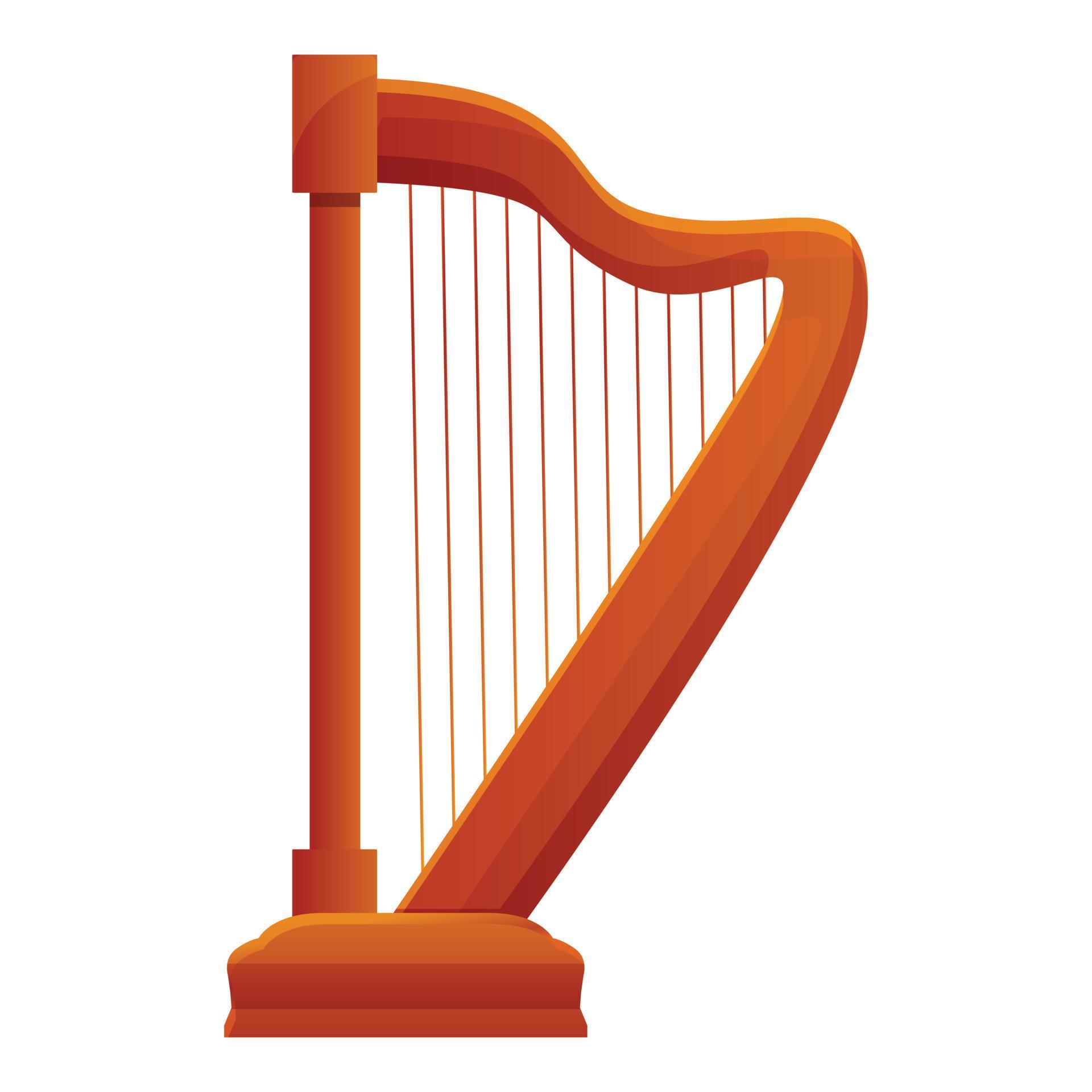 Harp music icon, cartoon style 14254050 Vector Art at Vecteezy