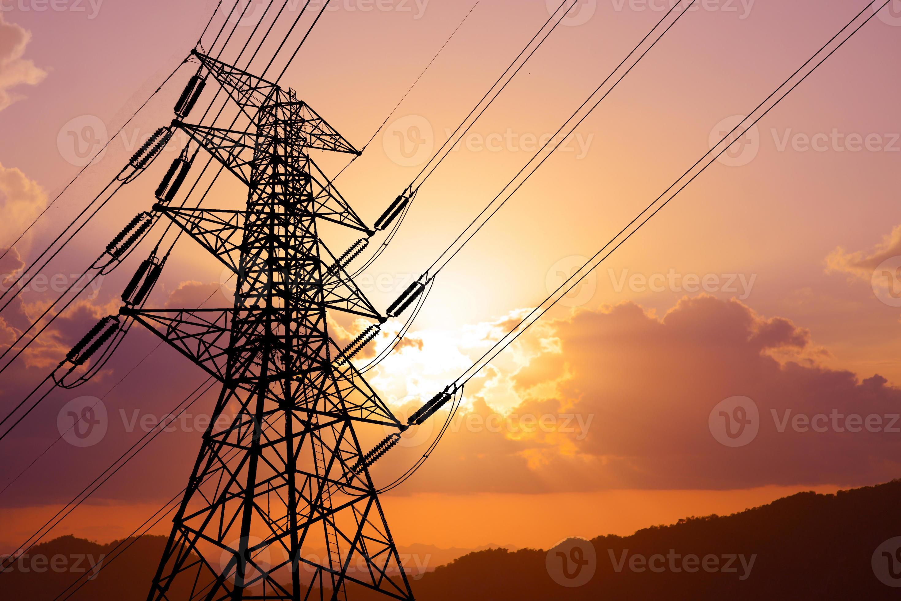 high voltage power transmission towers made of steel structure 14255446 ...