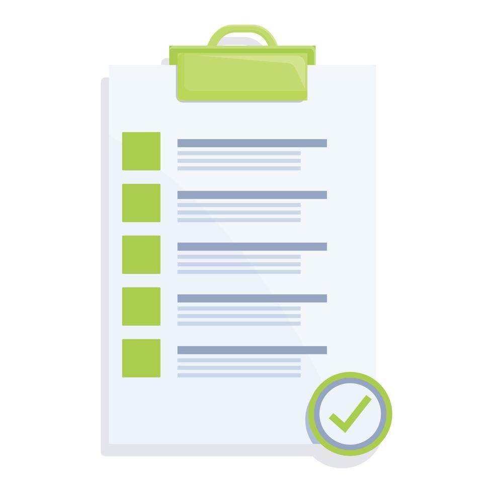 Checklist standard icon, cartoon style 14255509 Vector Art at Vecteezy