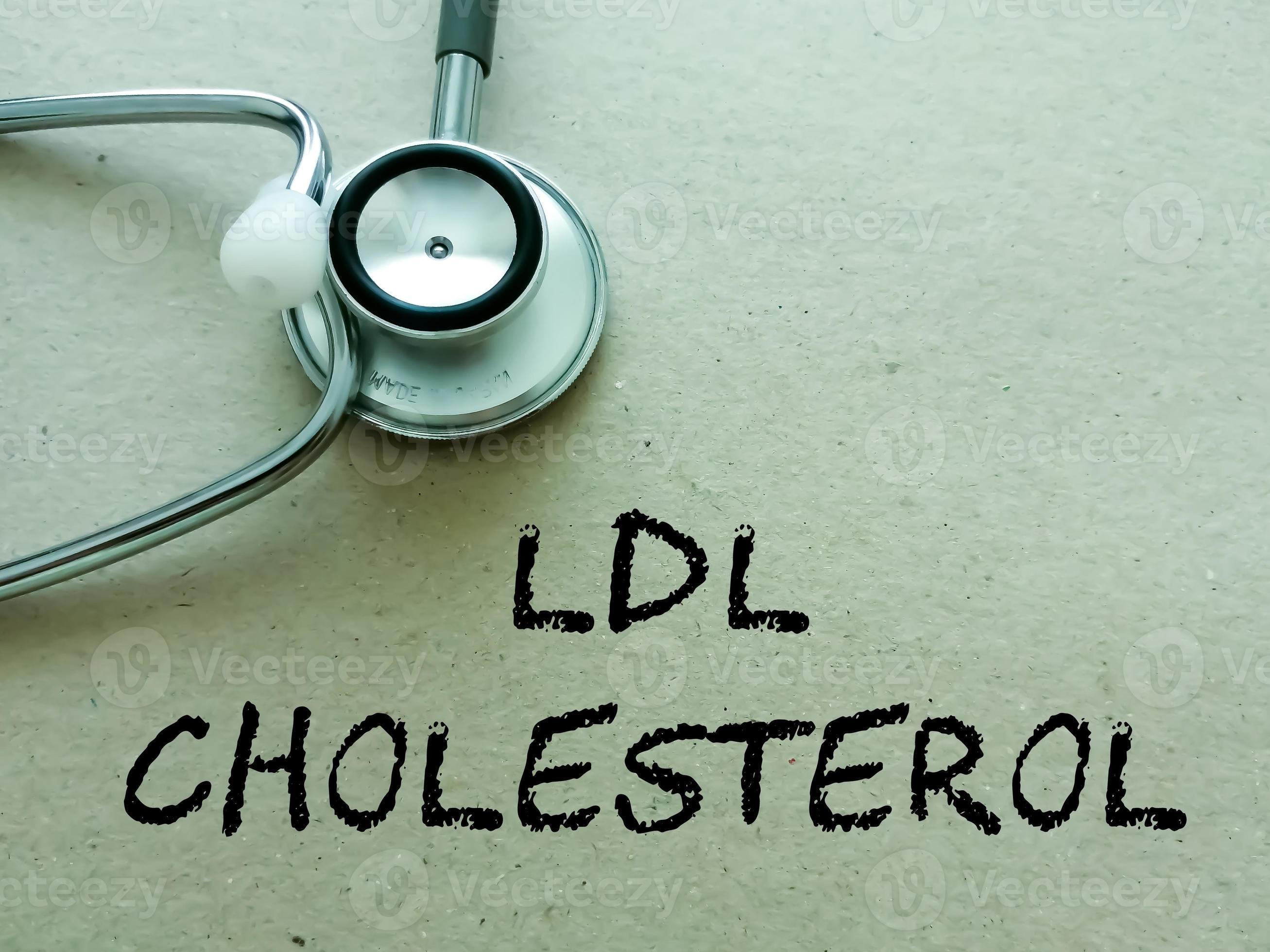 LDL cholesterol with stethoscope, Low density lipoprotein. High level of LDL can cause severe ...
