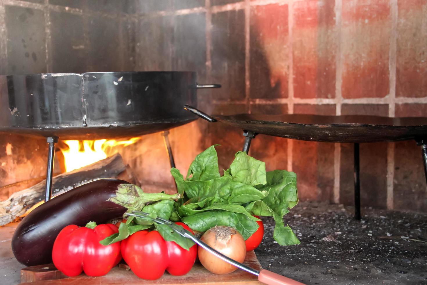 cooking on the disks of plowing the land typical kitchen of the pampa argentina 14261937 Stock ...