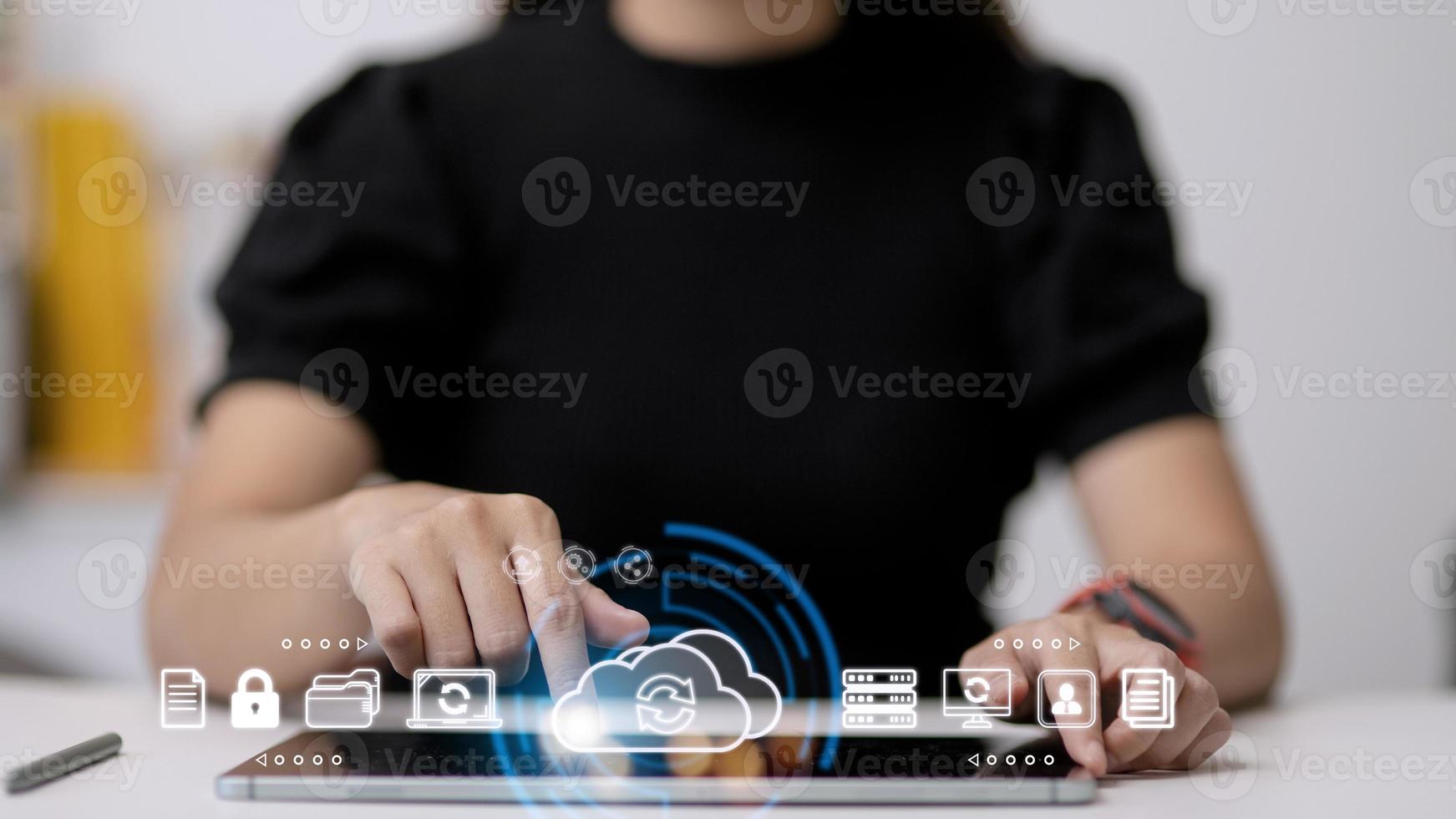 Cloud Technology Concept Computing Data Storage Software