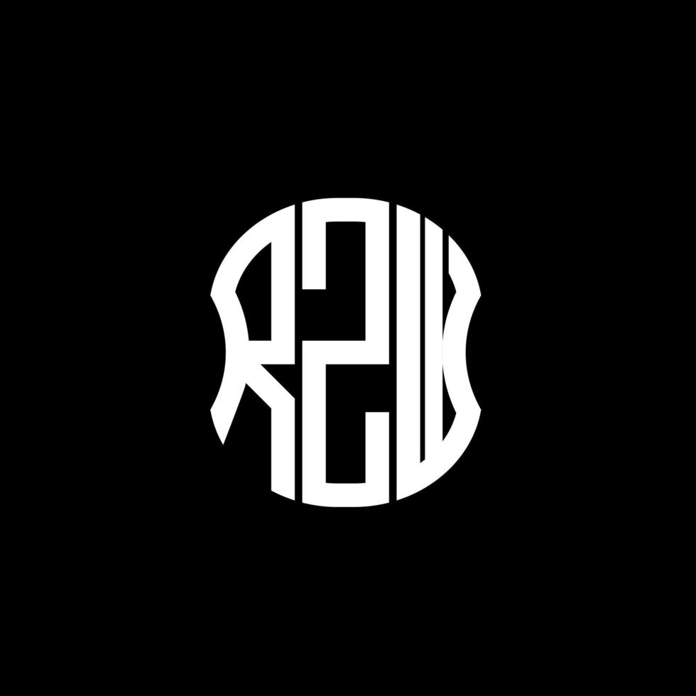 diseño creativo abstracto del logotipo de la letra rzw. diseño único rzw 14265472 Vector en Vecteezy