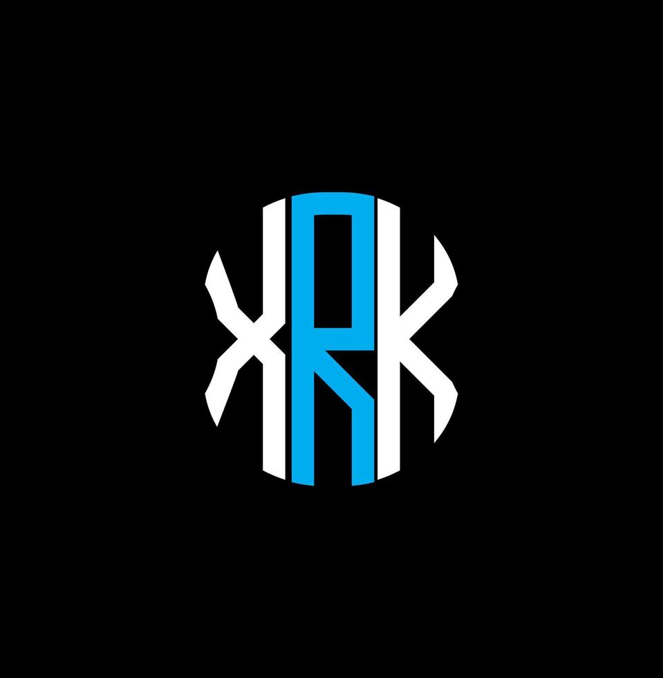 diseño creativo abstracto del logotipo de la letra xrk. xrk diseño único 14267046 Vector en Vecteezy