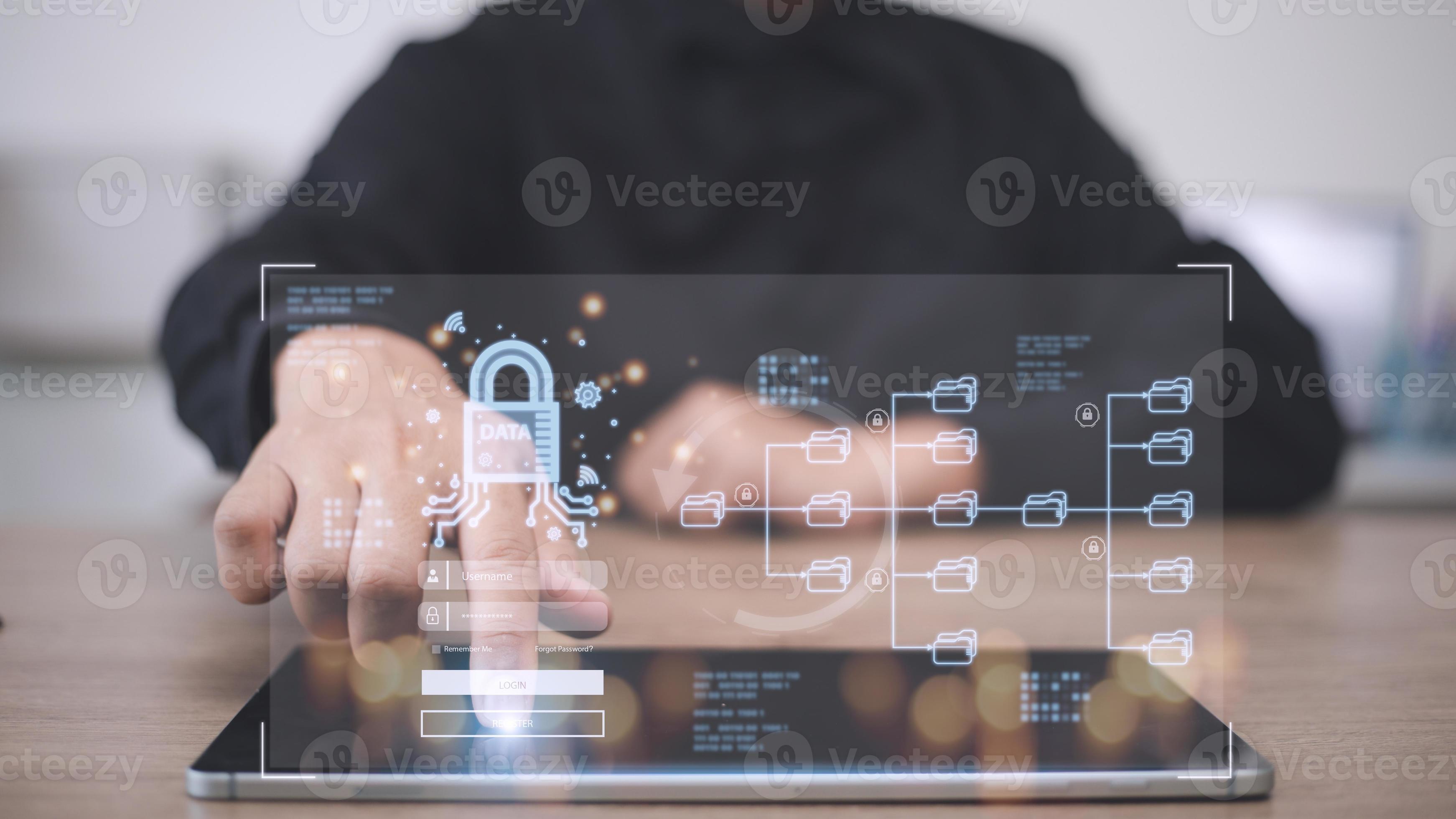 Concept Of Cyber Security Information Security And Encryption Secure Access To Users Personal