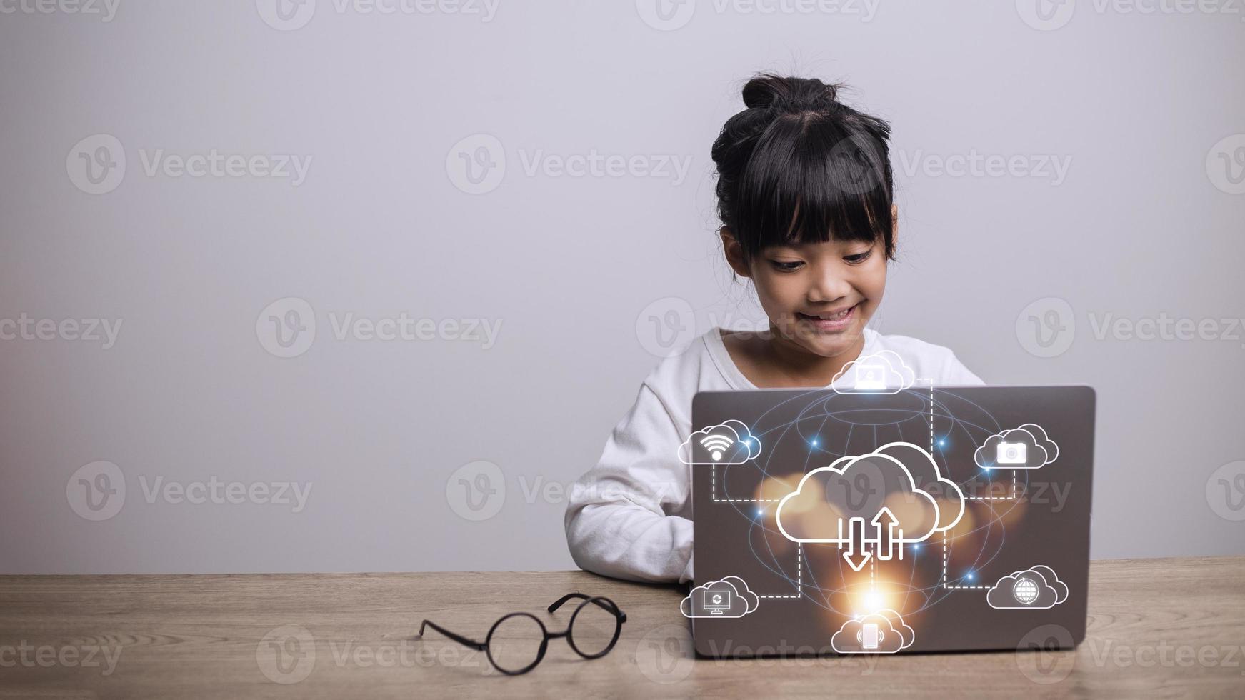 Icon Cloud Computing Network And Icon Connection Data Information