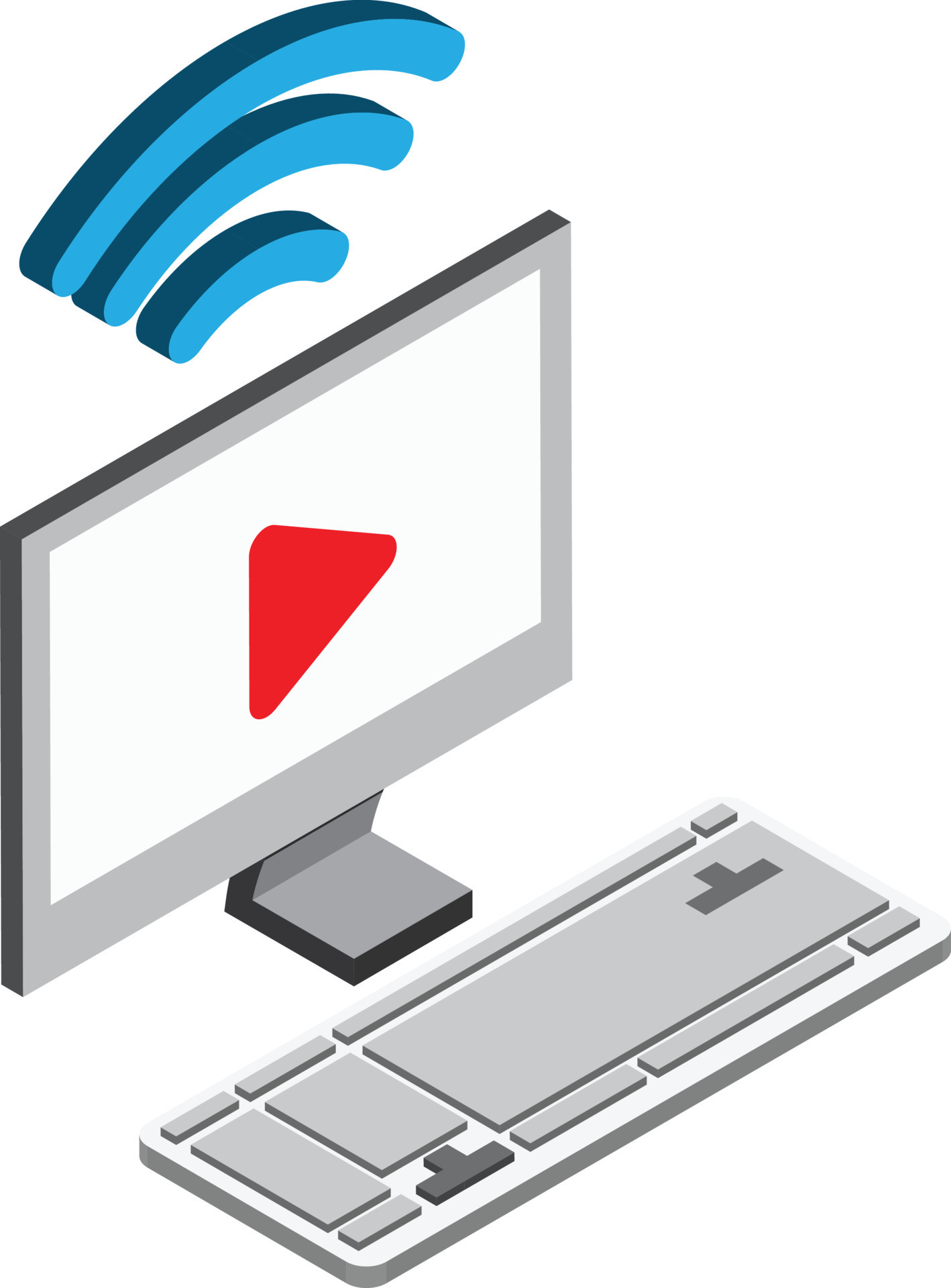 desktop computer illustration in 3D isometric style 14273214 Vector Art ...