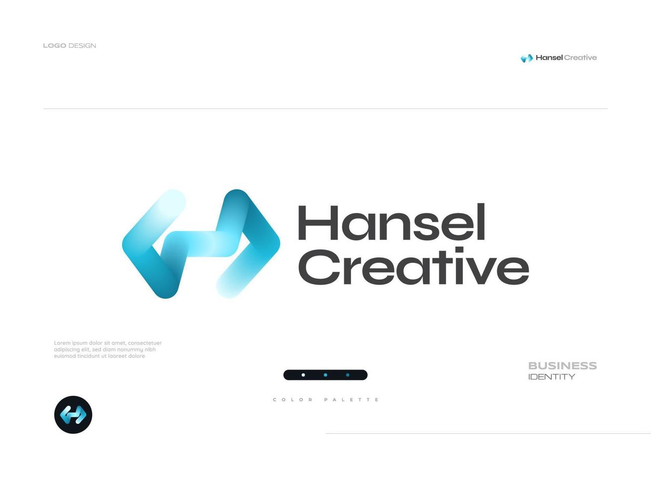 diseño moderno y minimalista del logotipo de la letra h en degradado de ... diseño moderno y minimalista del logotipo de la letra h en degradado de ...
