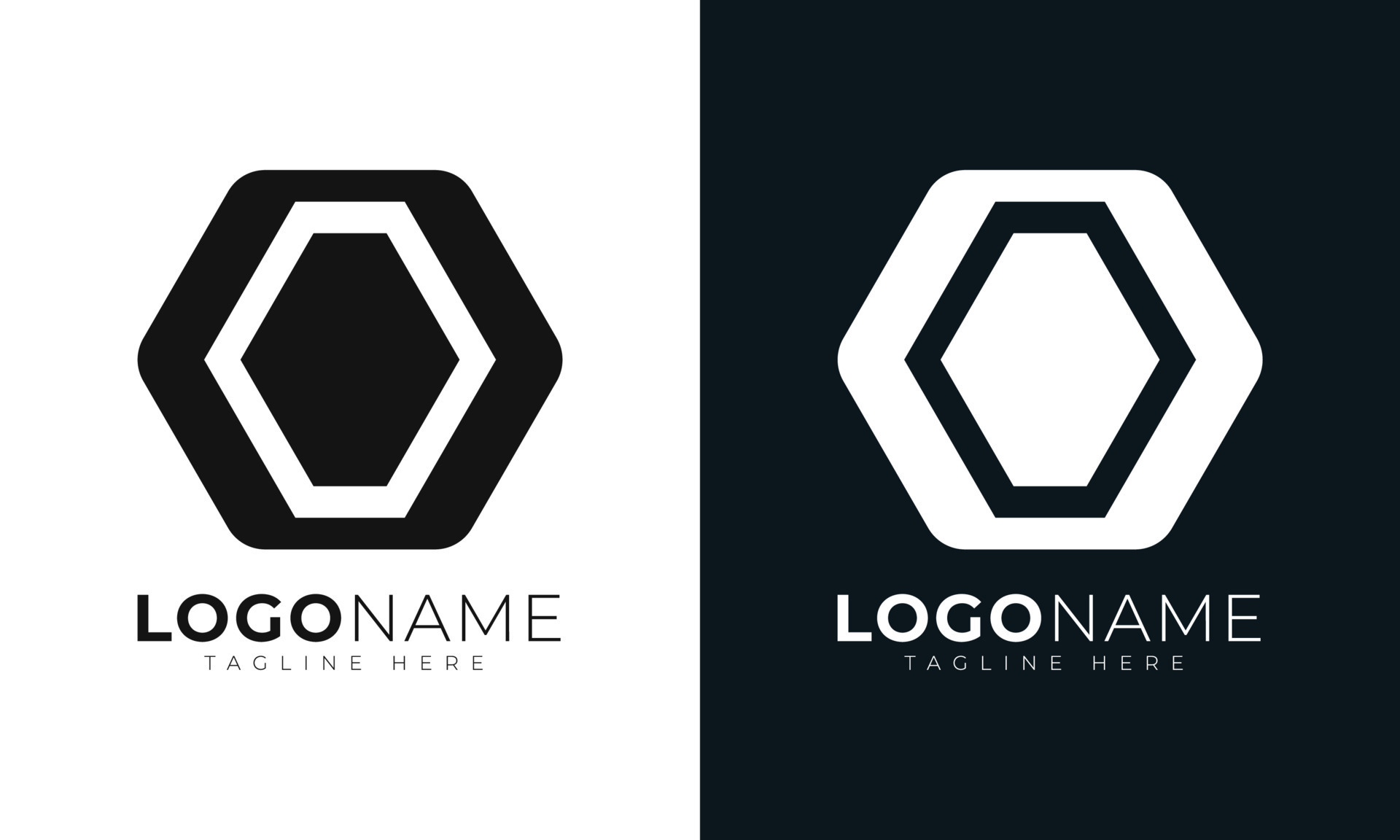 plantilla de diseño de vector de logotipo de letra o inicial. con forma hexagonal. estilo ...