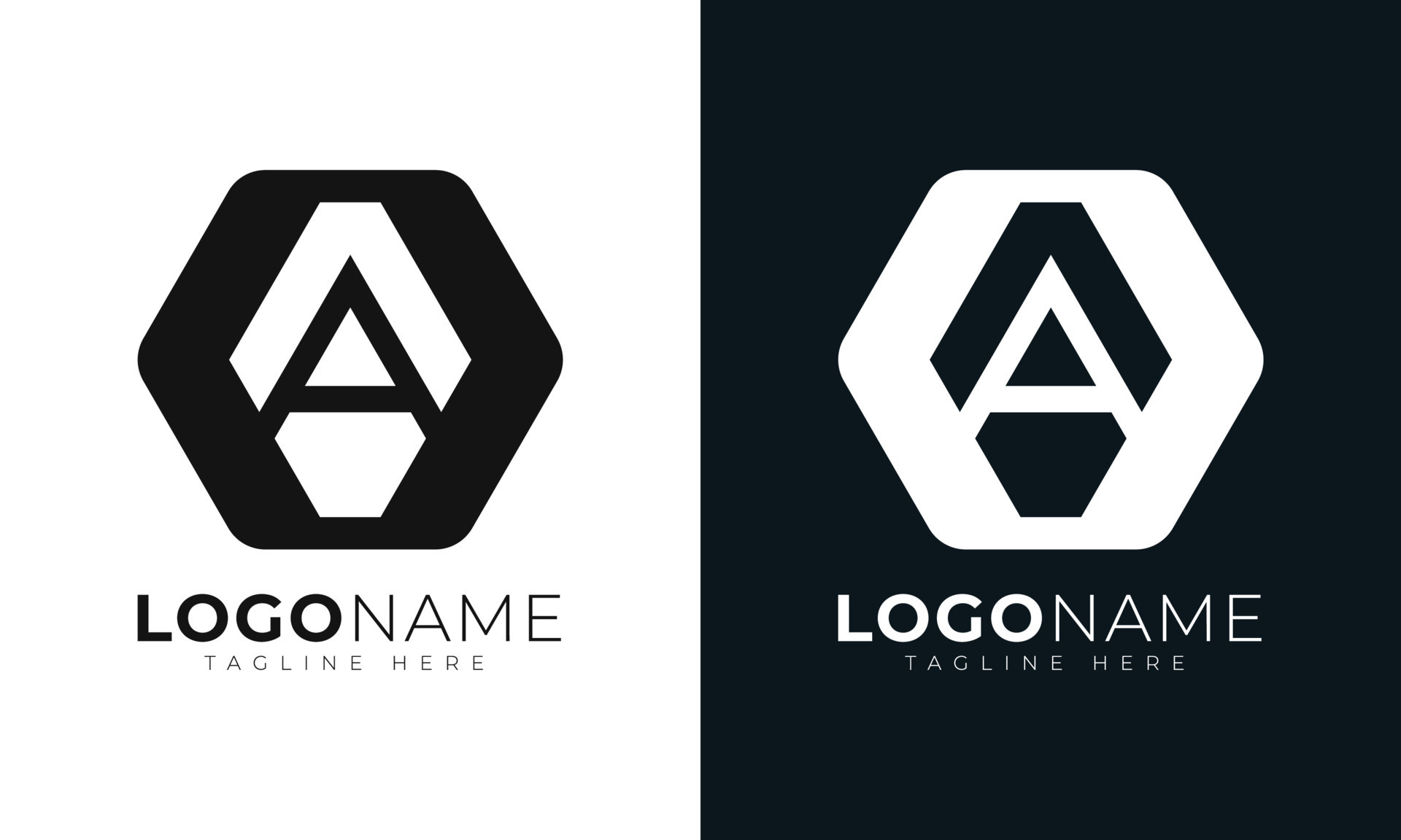 letra inicial una plantilla de diseño de vector de logotipo. con forma ...