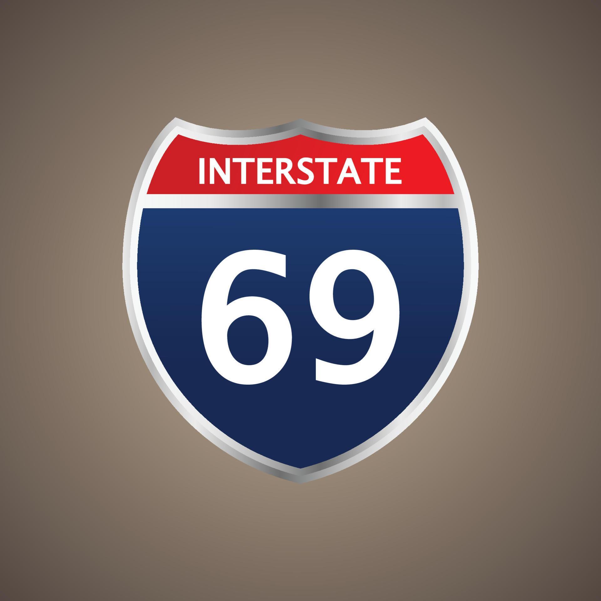 Route 69 Sign. interstate sign. symbol vector. 14275659 Vector Art at Vecteezy