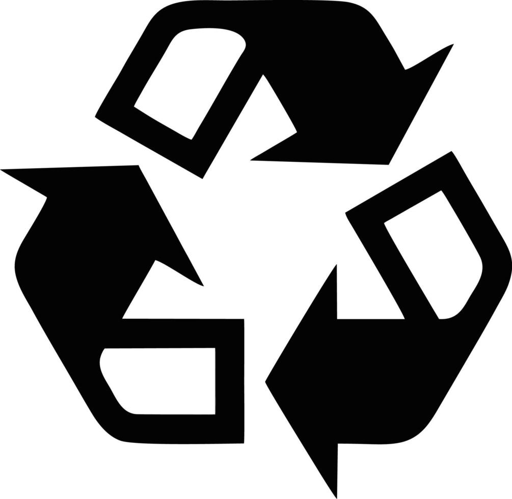 Trash icon. Recycle icon black silhouette. recycle symbol design ...