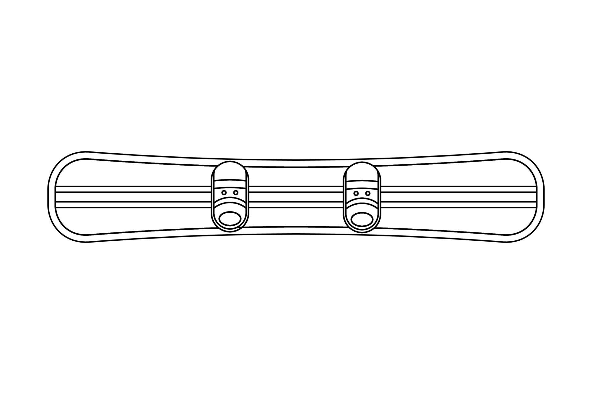 Snowboard in the style of line art. vector illustration 14286451 Vector ...