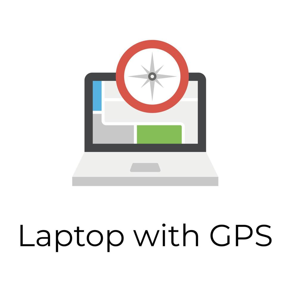 Trendy Laptop Gps 14287654 Vector Art at Vecteezy