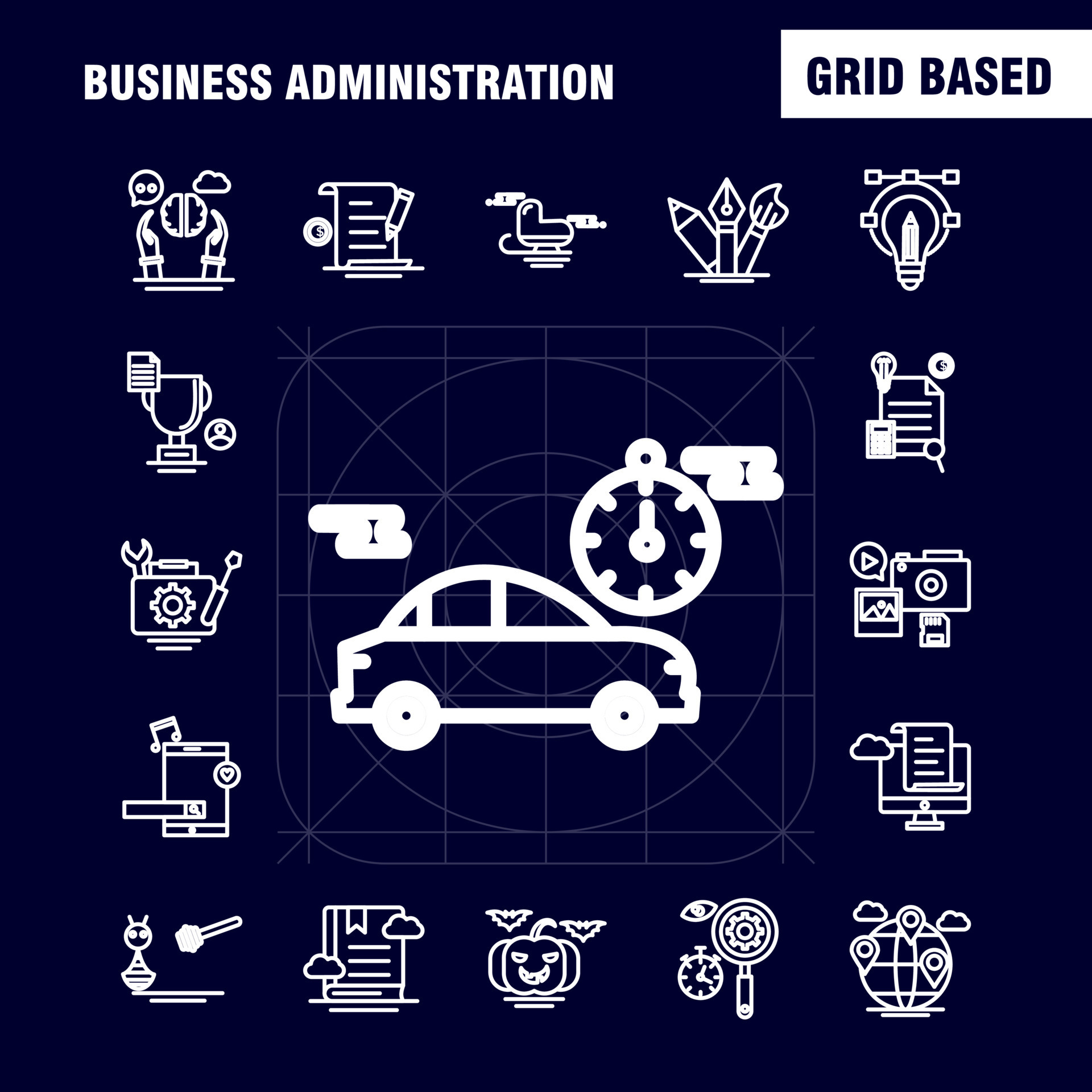 Business Concepts Line Icons Set For Infographics Mobile Uxui Kit And