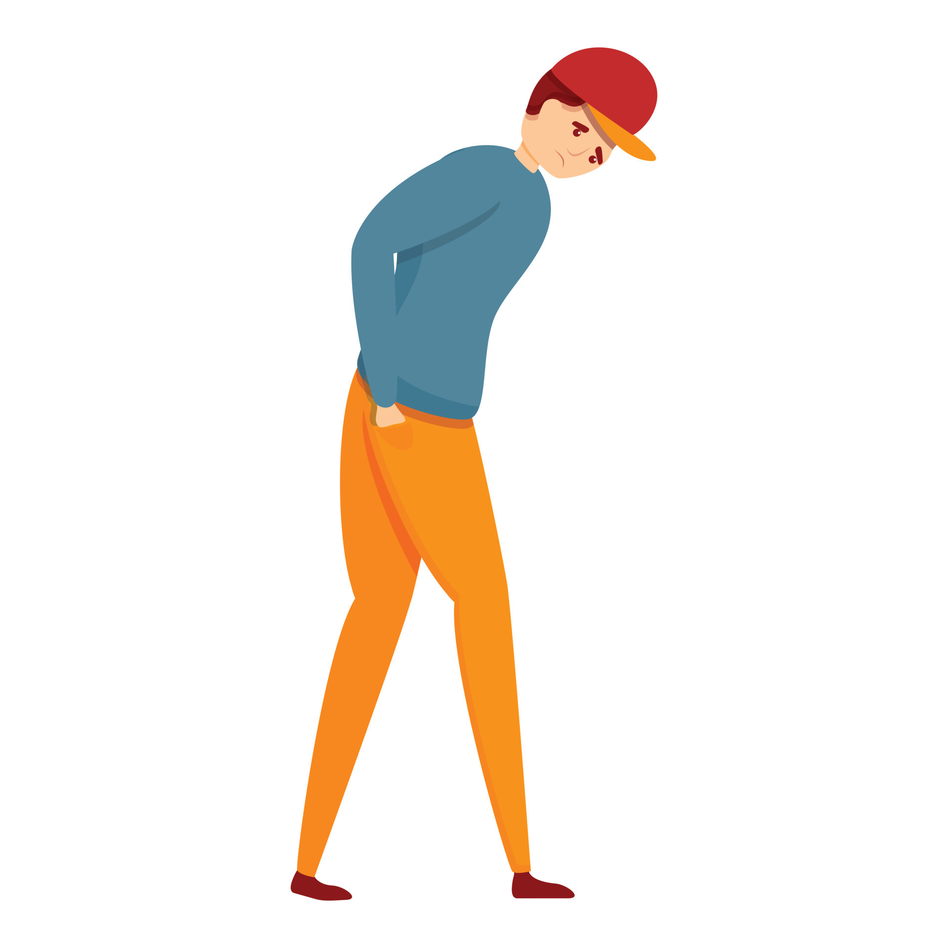 Icono Adolescente Pensativo Estilo De Dibujos Animados 14294008 Vector En Vecteezy