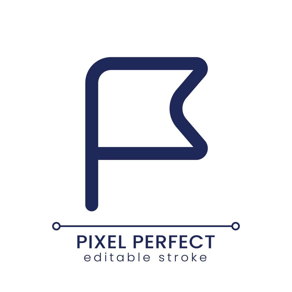 Flag Pixel Perfect Linear Ui Icon Tagged Materials Mark For Important Information Gui Ux