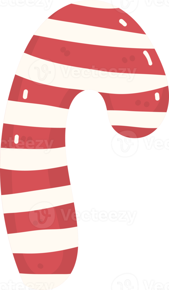 Free Cute Christmas Candy Cane Decoration Cartoon Doodle Hand Drawing