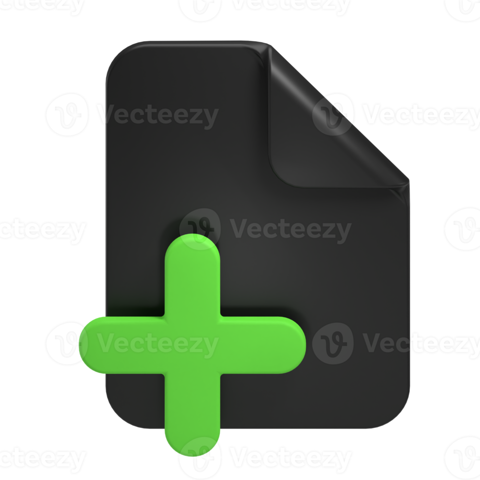 black add sheet 3d icon 14296381 PNG