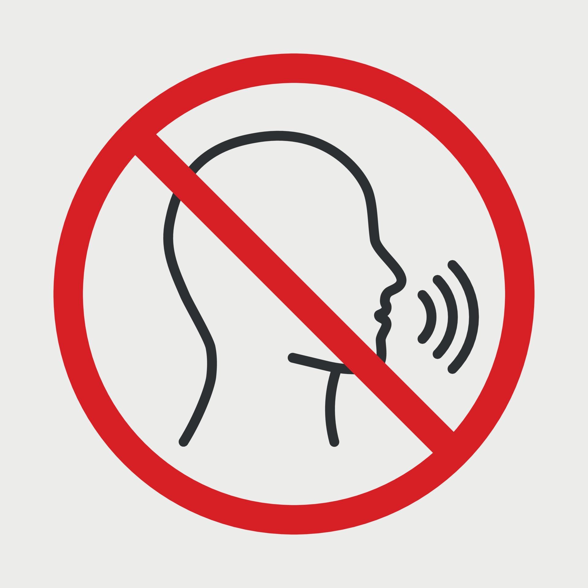 Stop talking informational sign. Vector illustration 14300063 Vector ...
