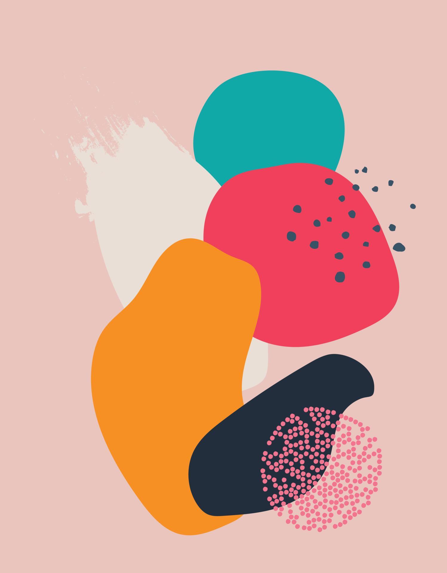 Abstract background illustrations. Abstract art posters. Vector illustrations of shapes, spots ...