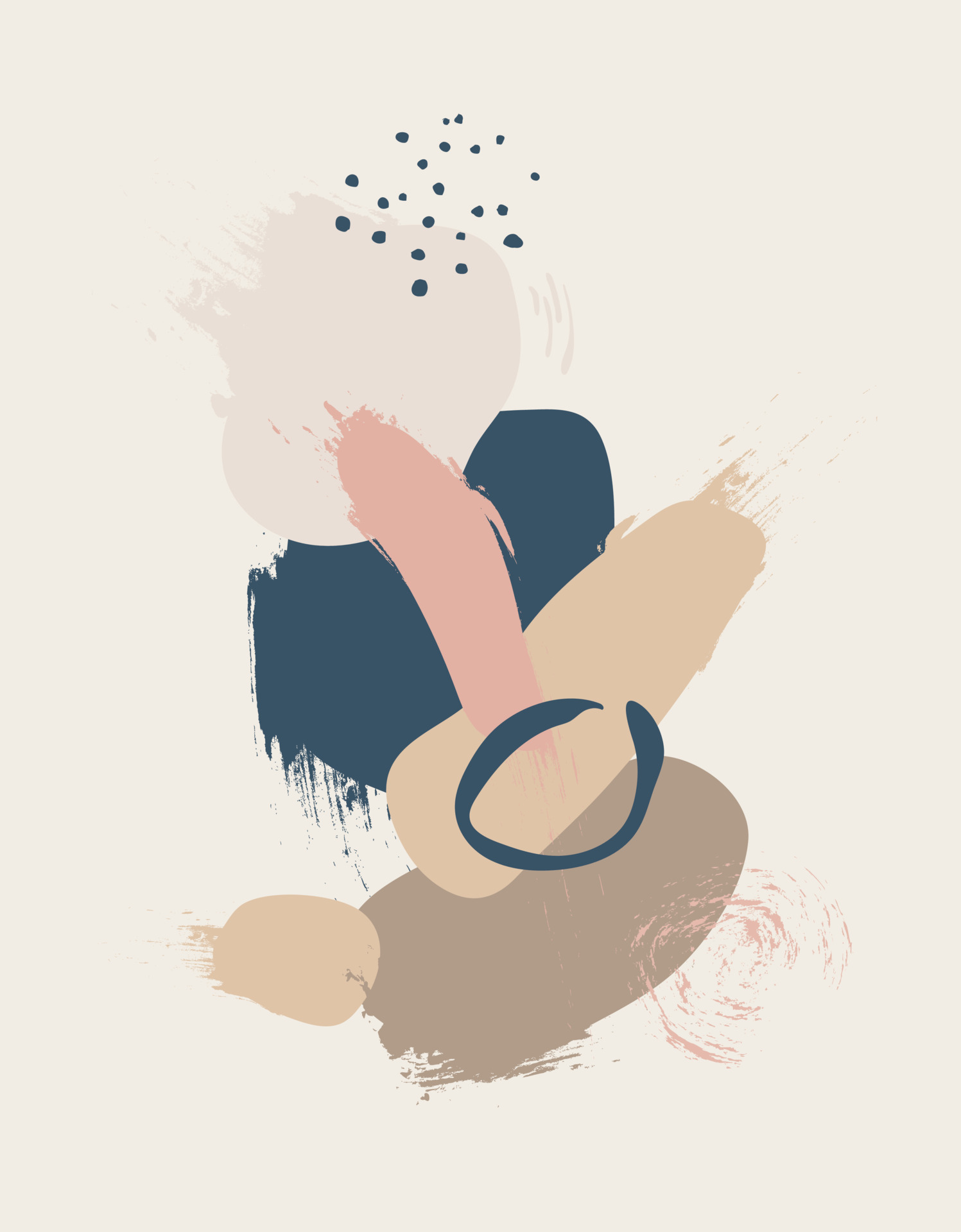 Abstract background illustrations. Abstract art posters. Vector illustrations of shapes, spots ...